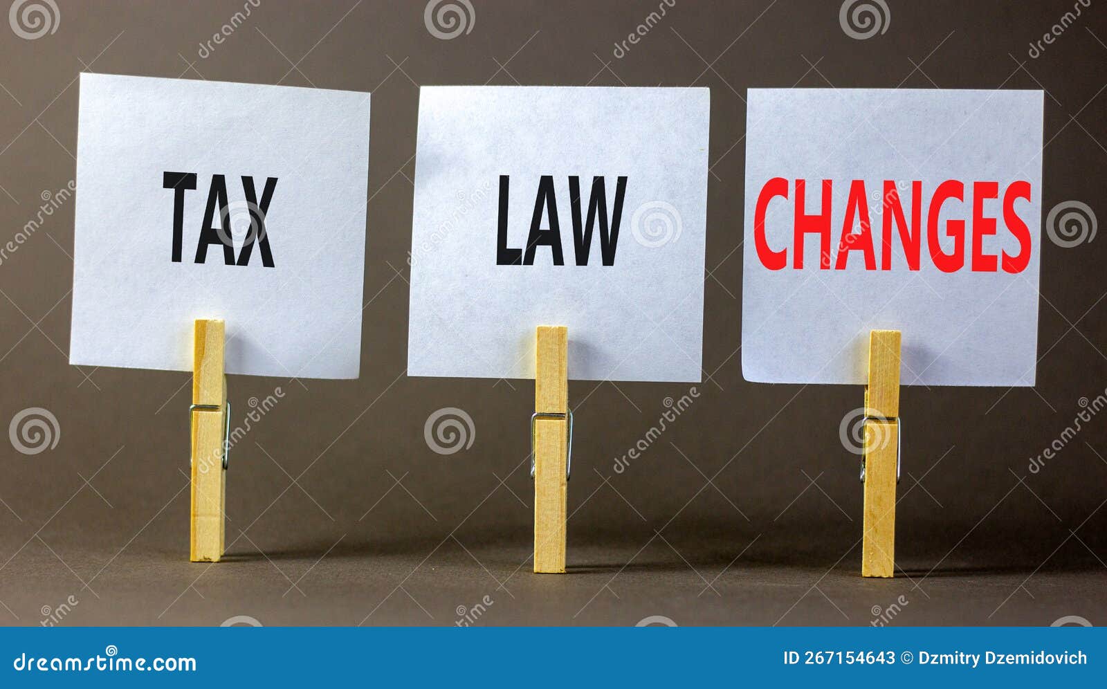 Symbole De Modification De La Loi Fiscale Concept Mots Loi Fiscale