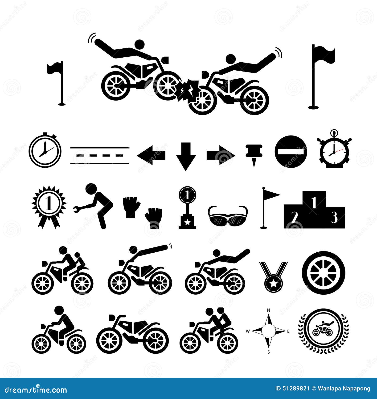Symbole de moto illustration de vecteur. Illustration du fond - 51289821