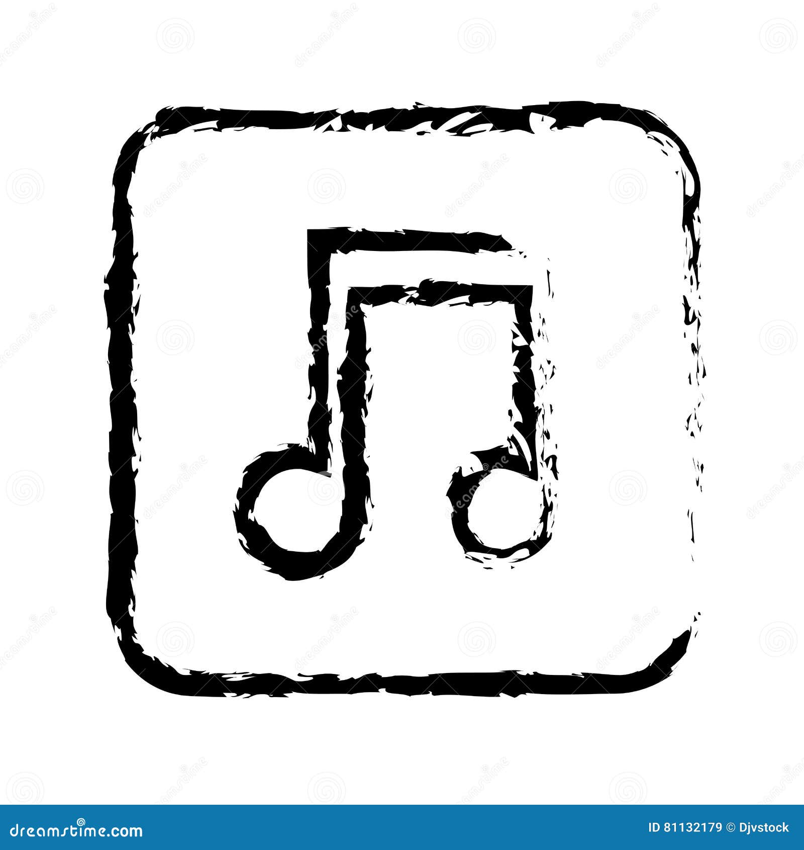 Symbole de note de musique illustration de vecteur. Illustration du ...