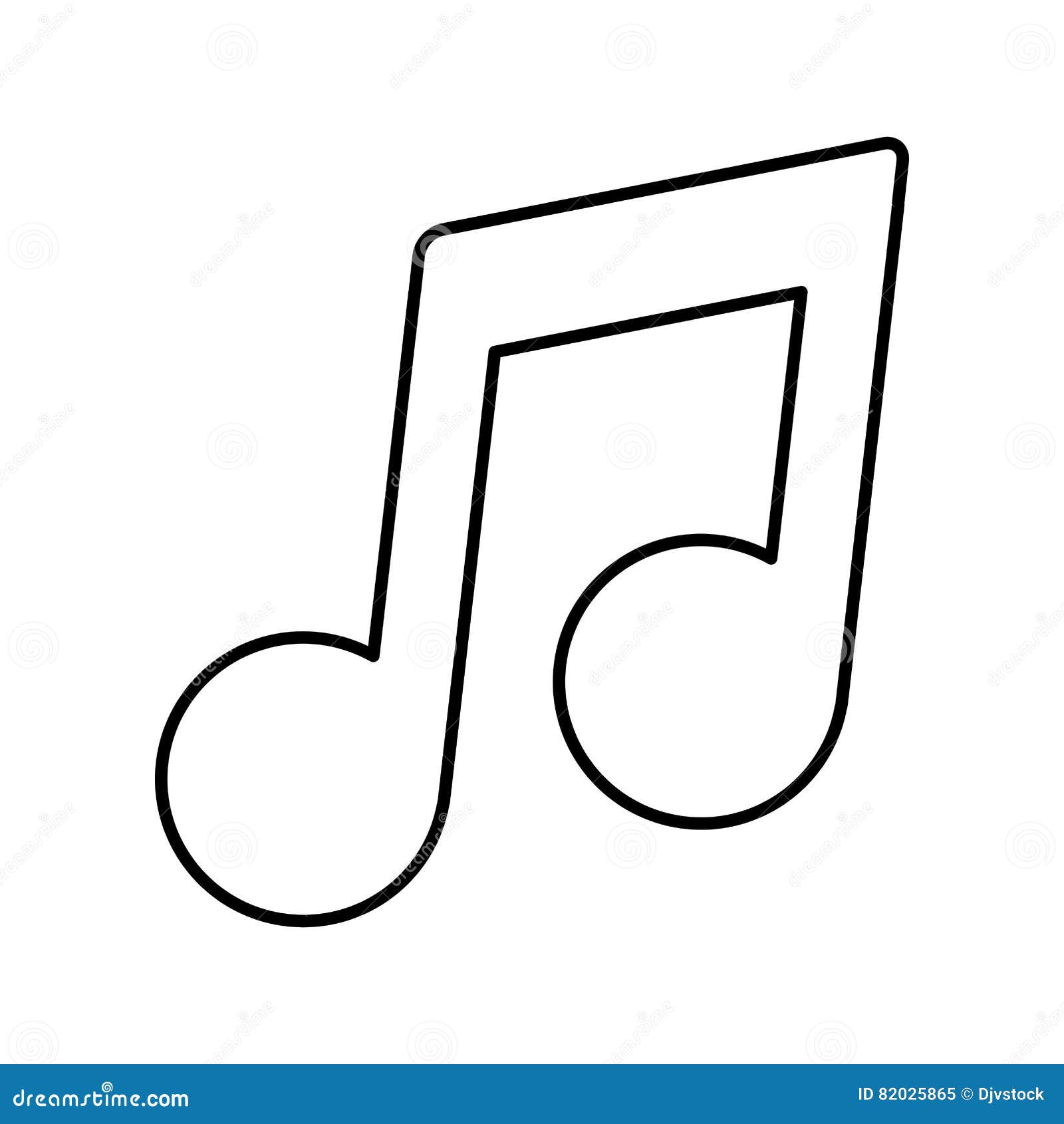 Symbole de note de musique illustration de vecteur. Illustration du ...