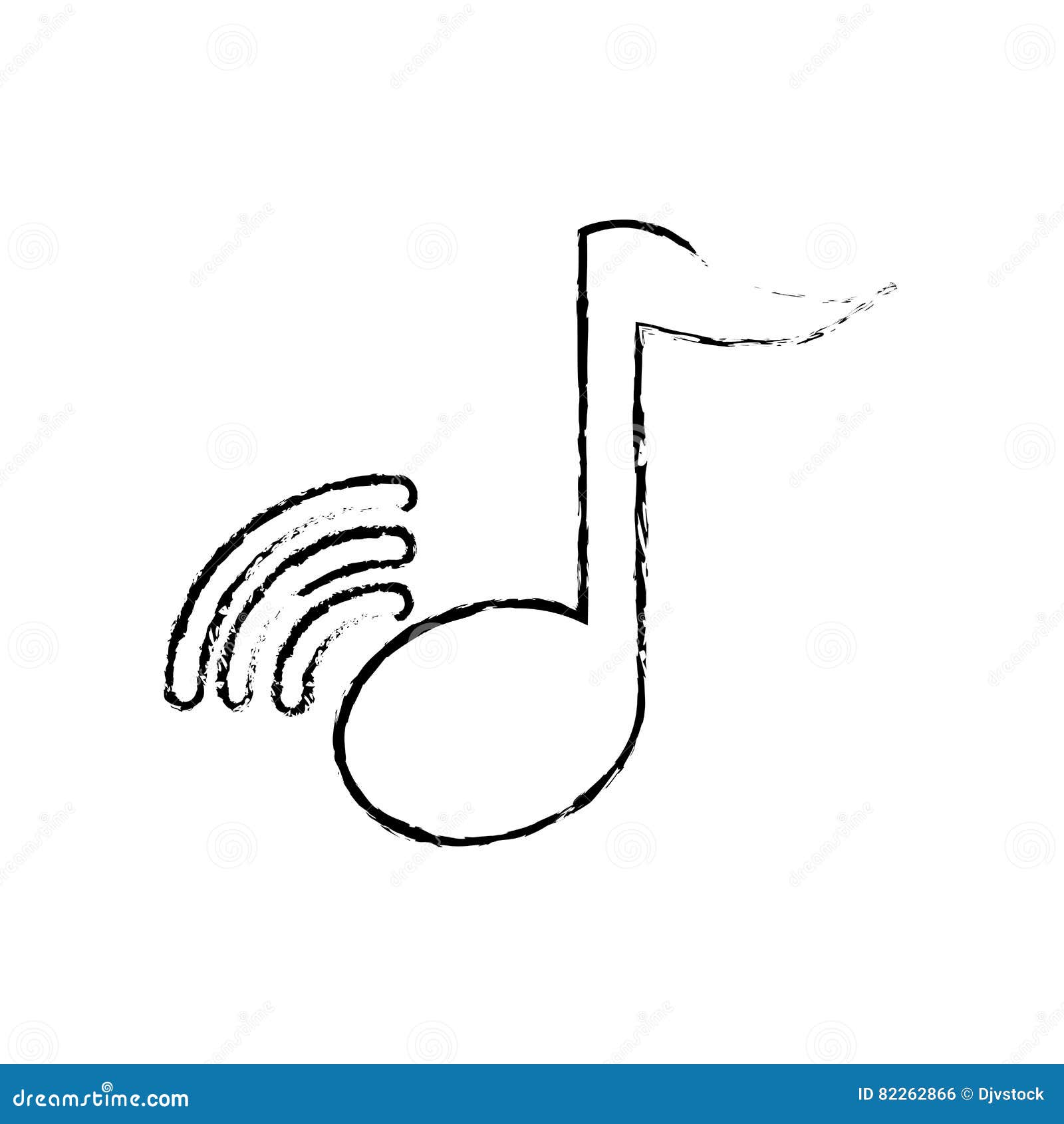 Symbole de note de musique illustration de vecteur. Illustration du ...