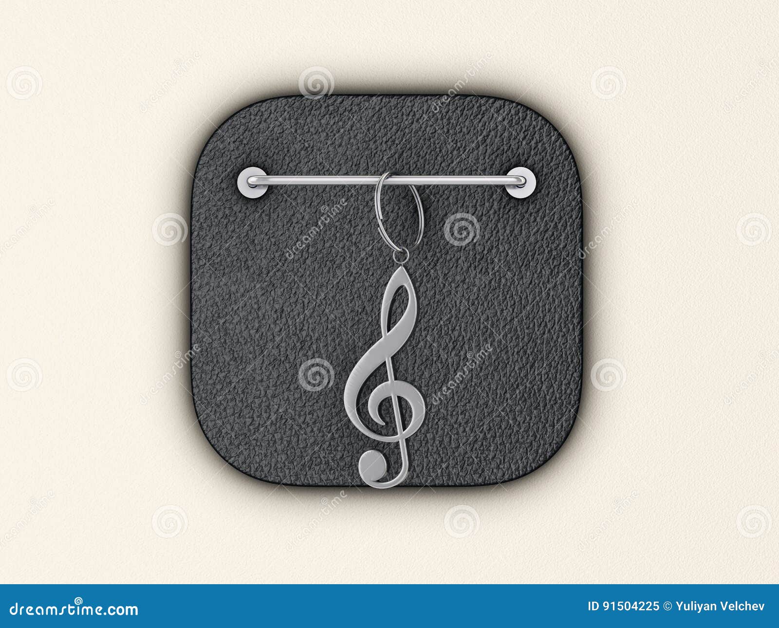 Symbole De Note De Musique Sur Le Mur Illustration Stock - Illustration ...