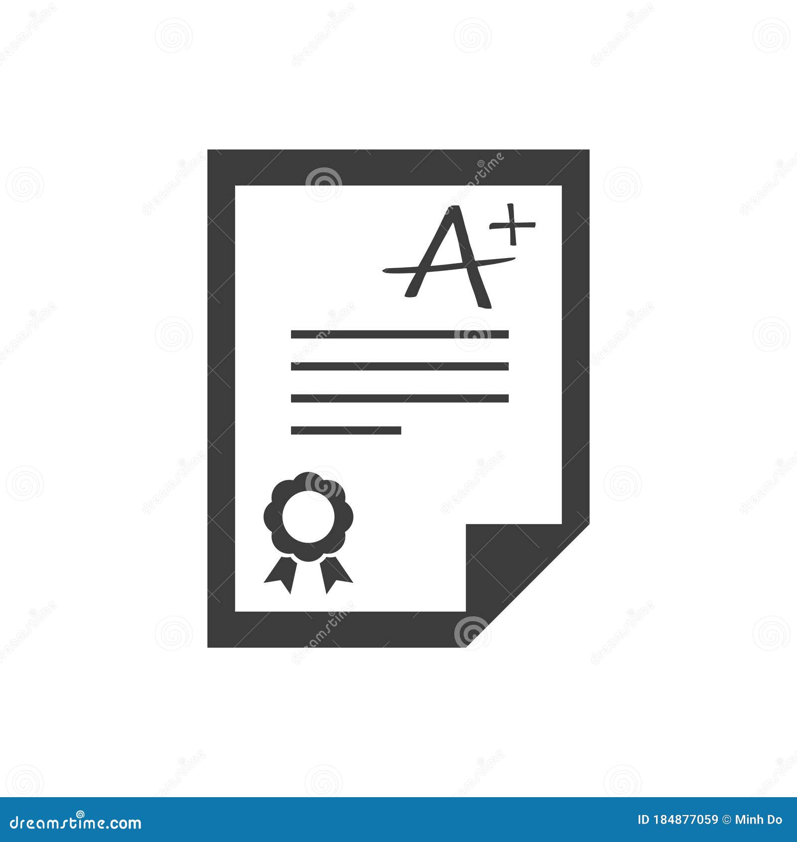 Symbole de note de l'essai illustration de vecteur. Illustration du ...