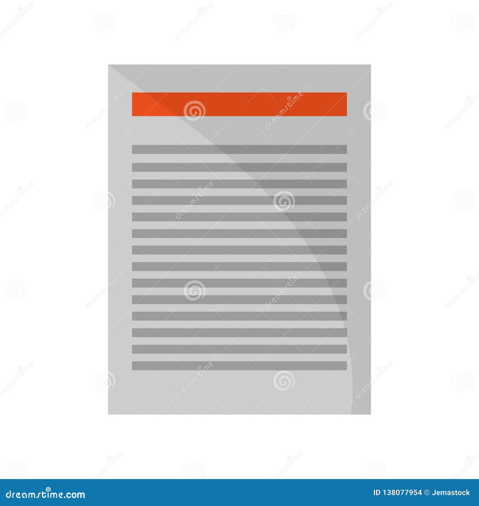 Symbole De Papier De Document Illustration de Vecteur - Illustration du ...
