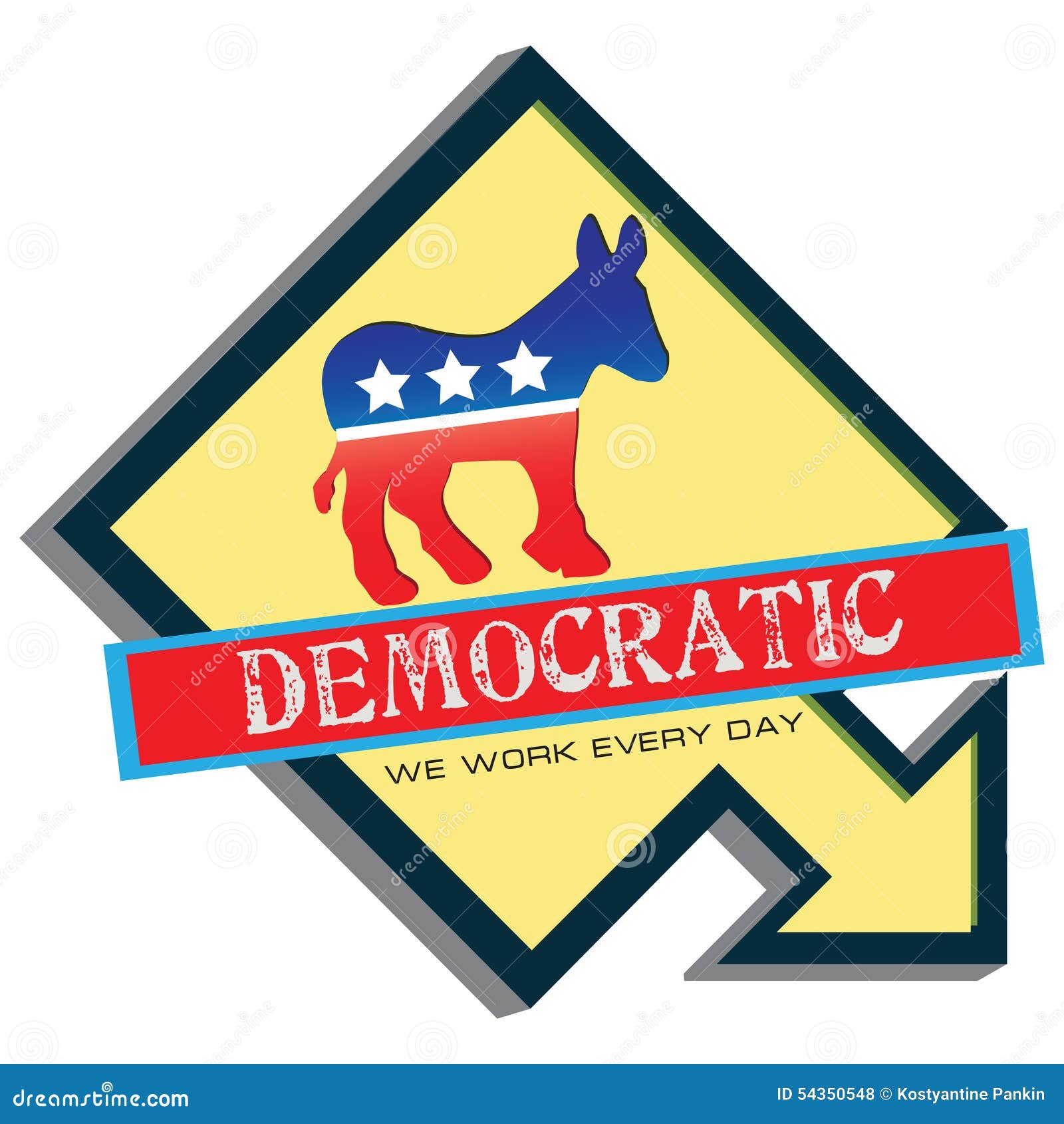 Symbole De Parti Démocrate Des USA Photo stock éditorial - Illustration ...