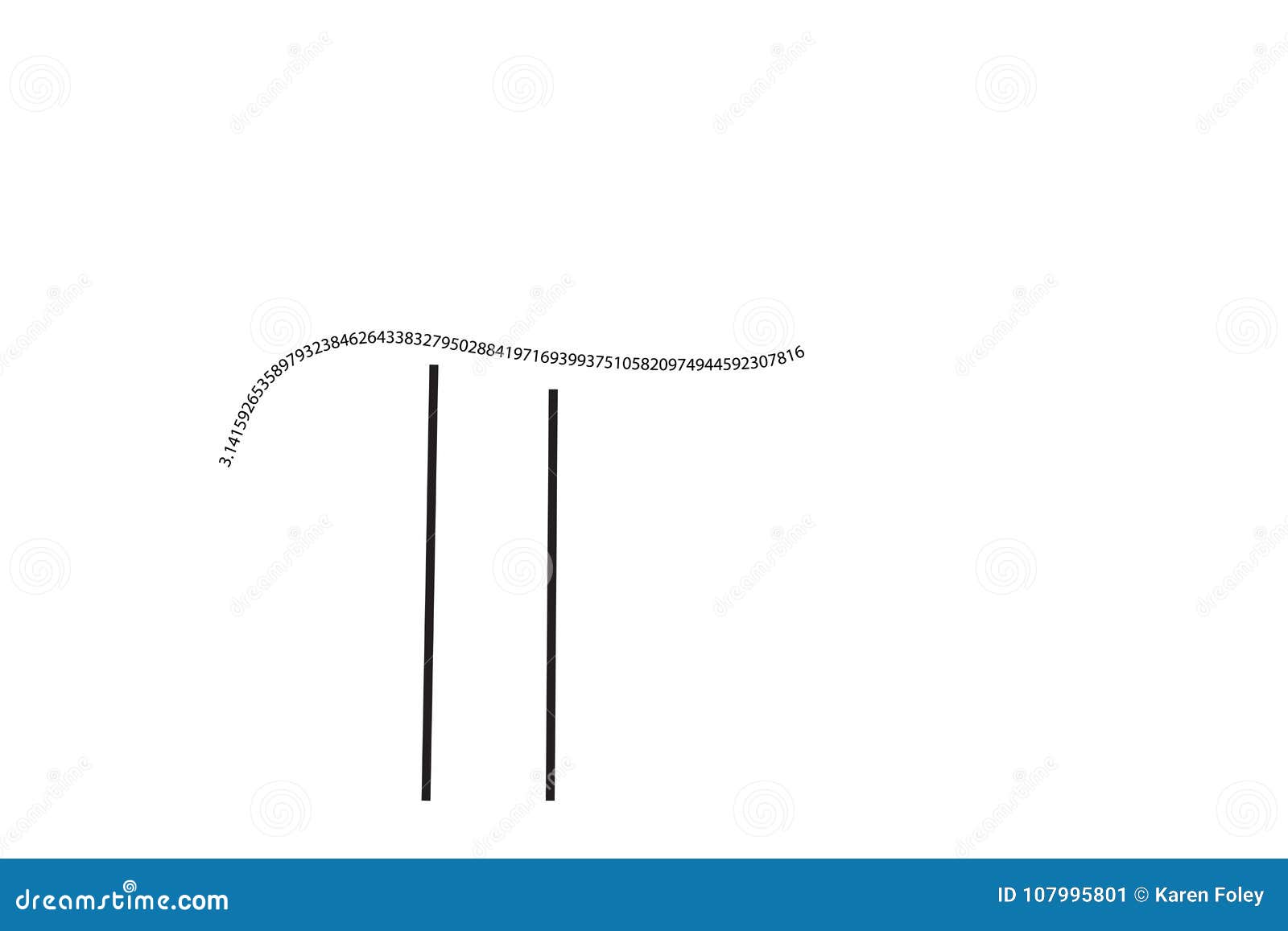 Symbole De Pi Avec La Valeur Illustration de Vecteur - Illustration du ...