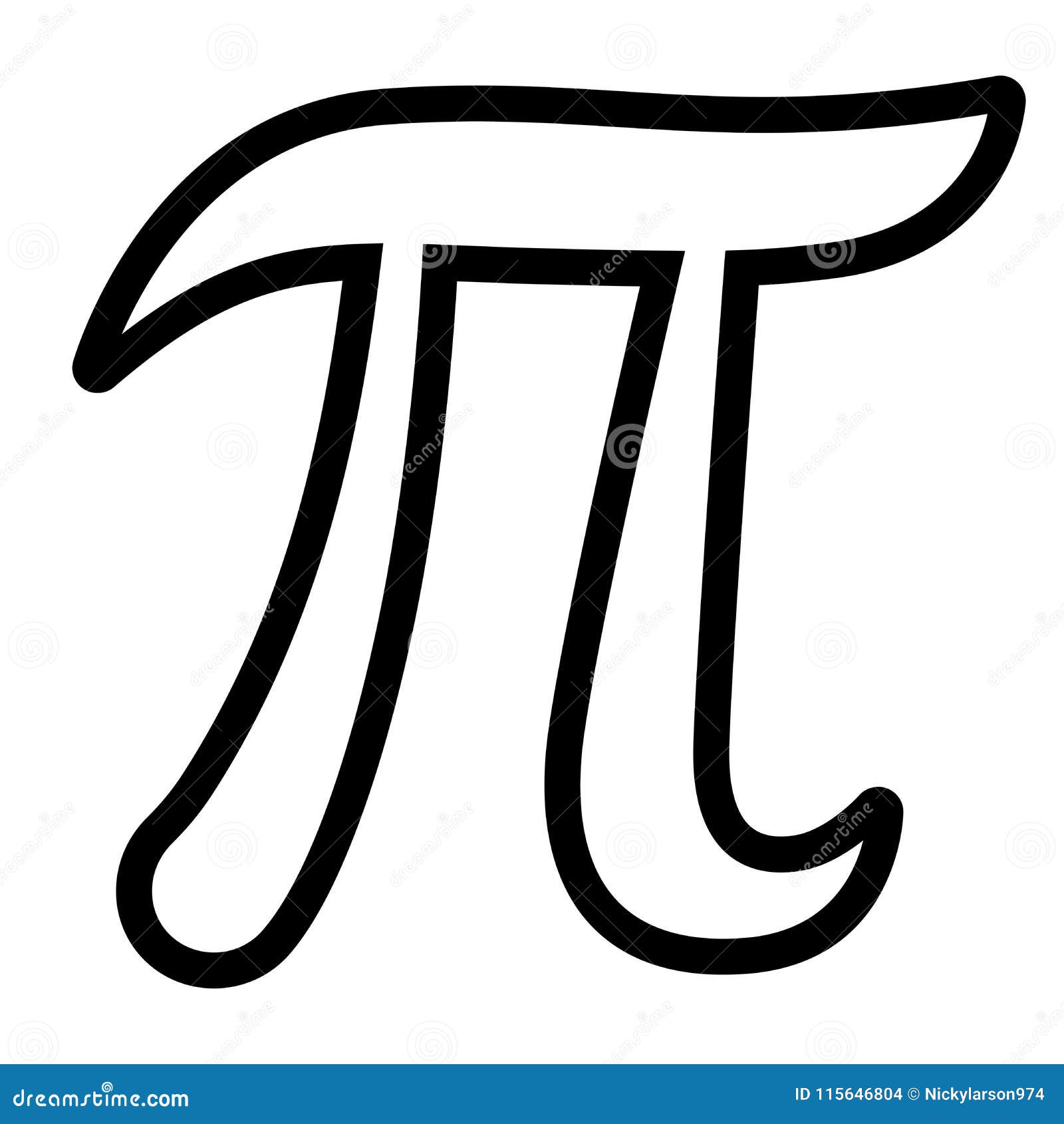 Symbole De Pi Sur Le Fond Blanc Illustration de Vecteur - Illustration ...