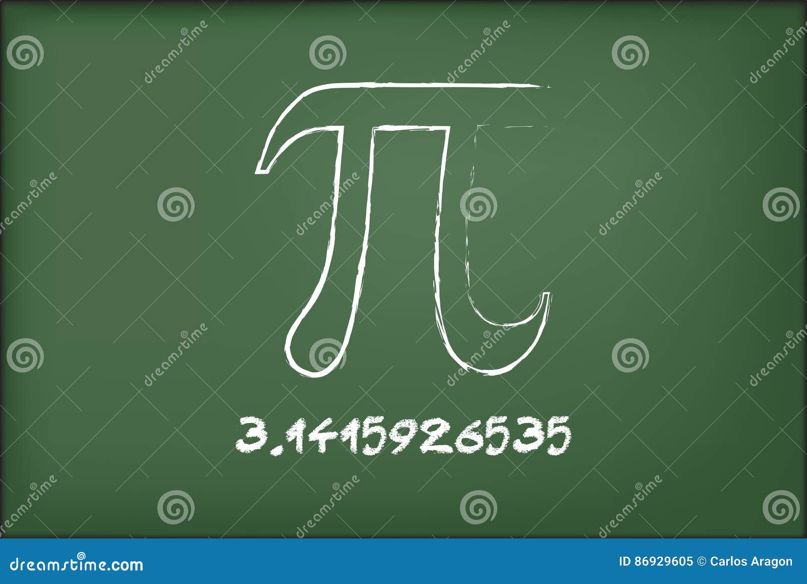 Symbole De Pi Sur Le Tableau Vert Illustration Stock - Illustration du ...