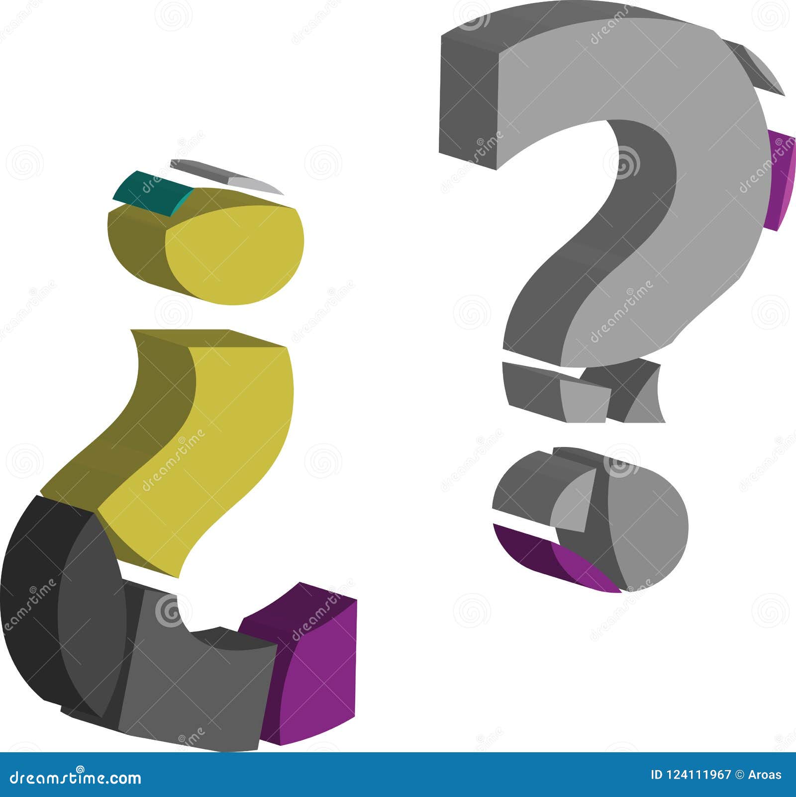 Symbole De POINT D'INTERROGATION 3d Illustration de Vecteur ...