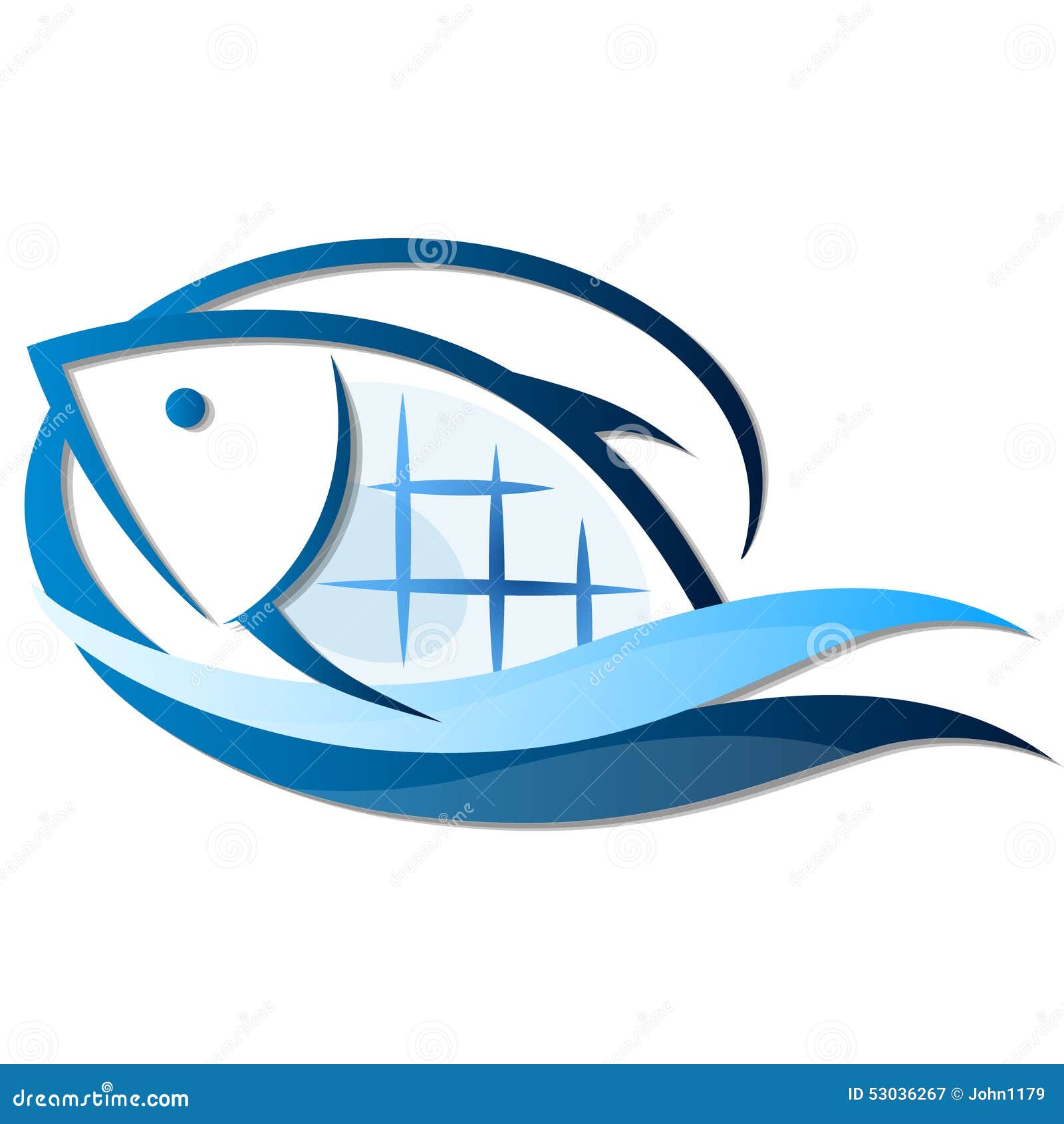 Symbole de poissons illustration stock. Illustration du vecteur - 53036267
