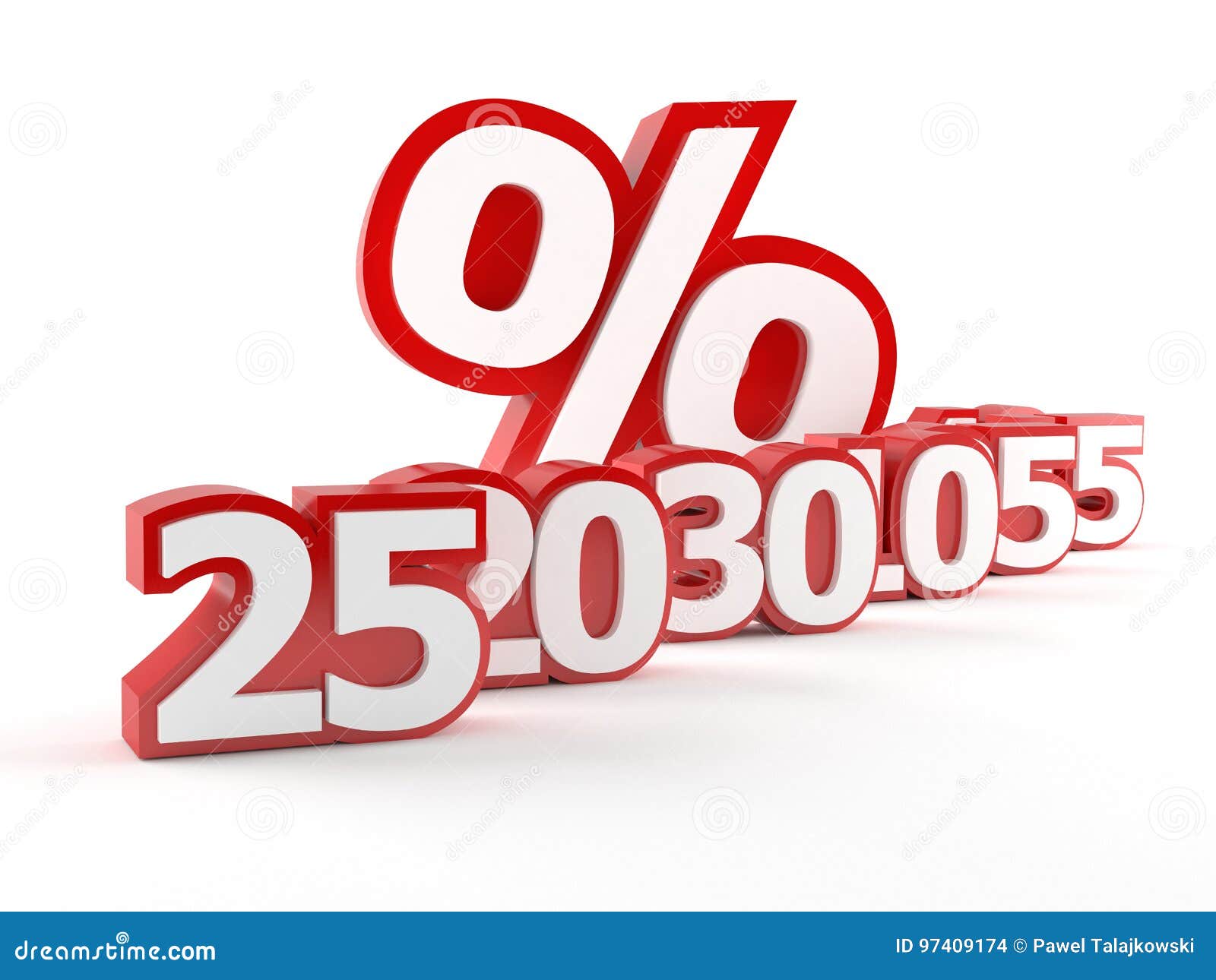 Symbole De Pour Cent Avec Des Nombres Illustration Stock - Illustration ...