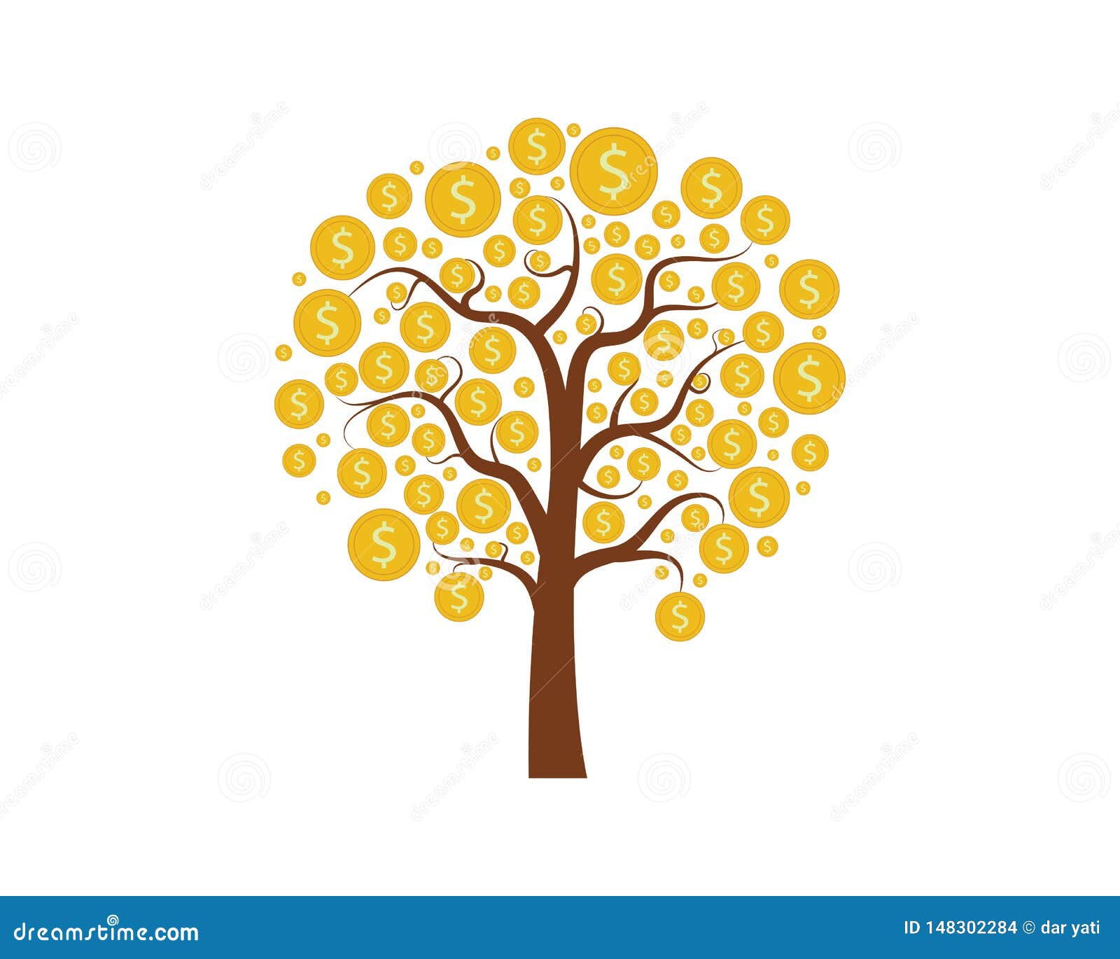 Symbole De Prosp?rit? D'arbre D'argent Illustration de Vecteur ...