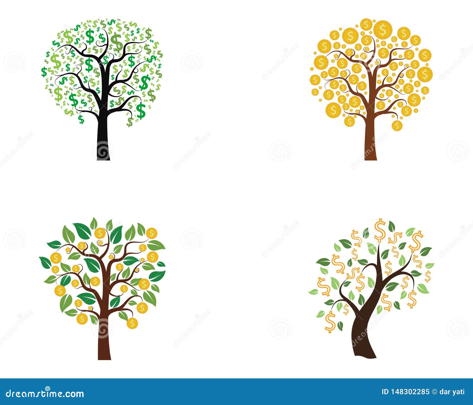 Symbole De Prosp?rit? D'arbre D'argent Illustration de Vecteur ...