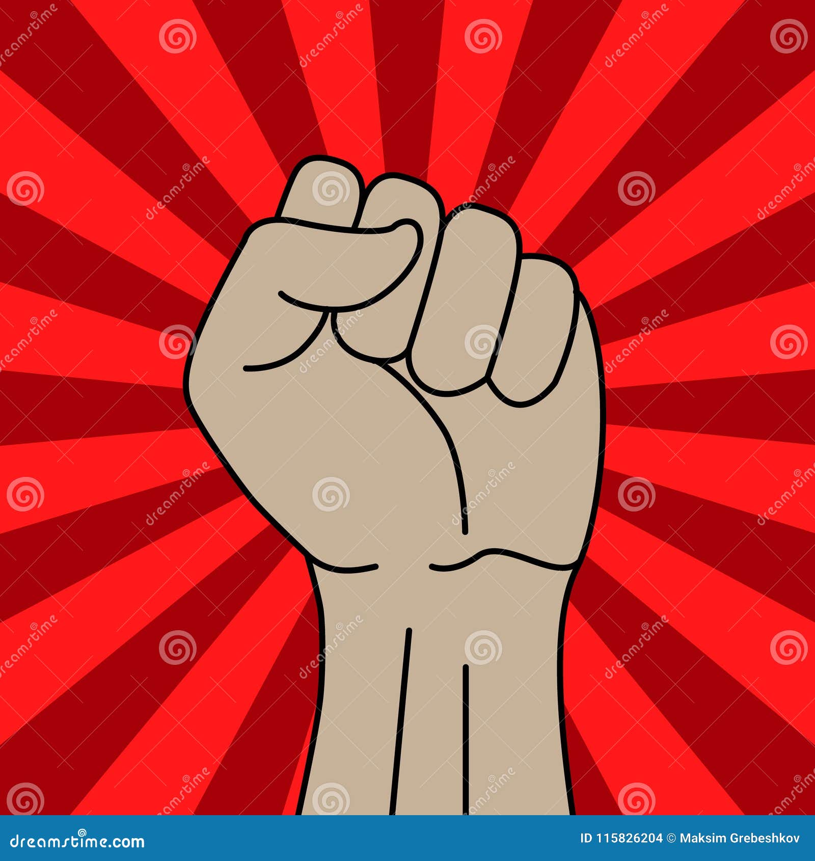 Symbole De Protestation Signe De Puissance Illustration de Vecteur ...