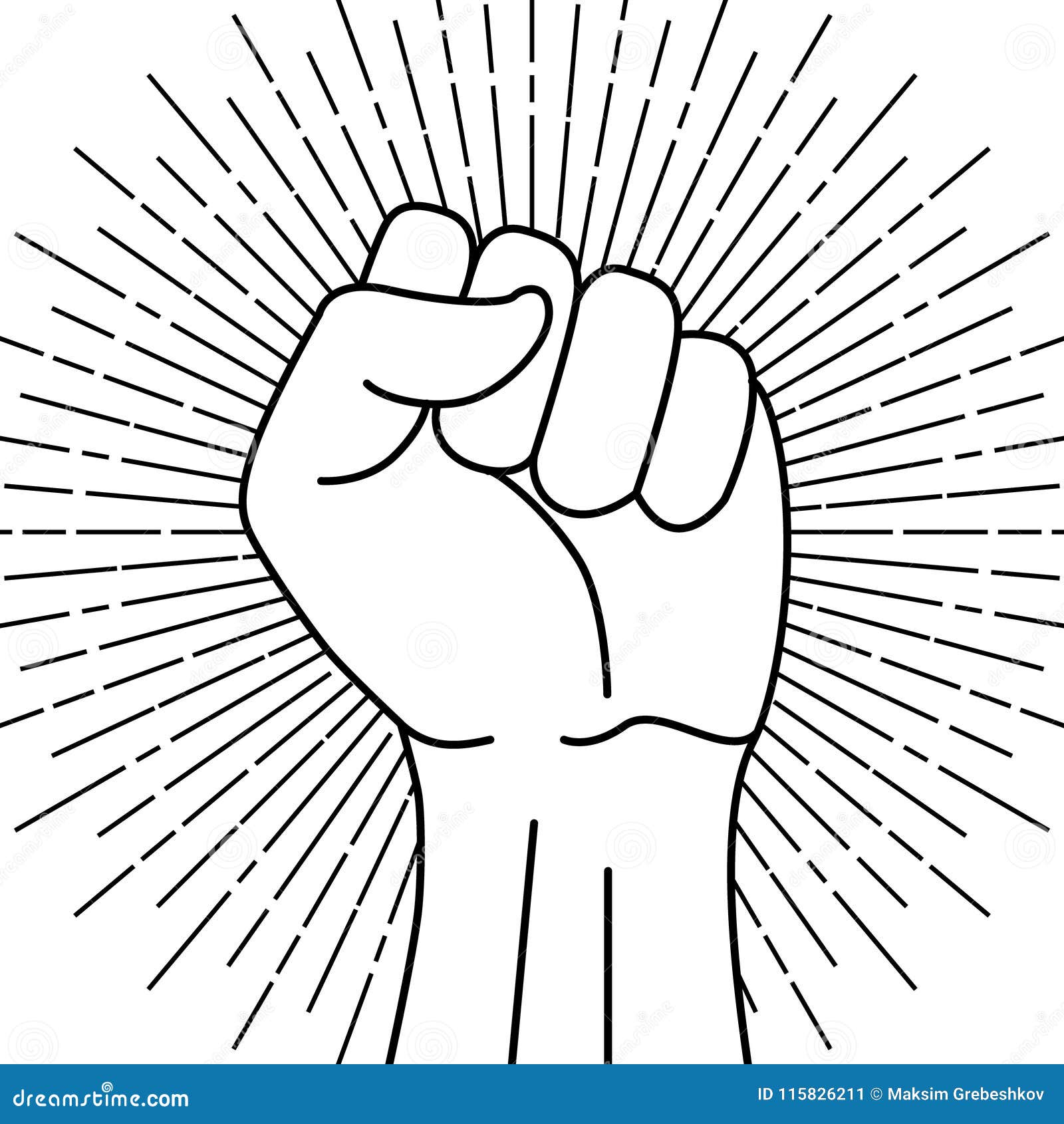 Symbole De Protestation Signe De Puissance Illustration de Vecteur ...