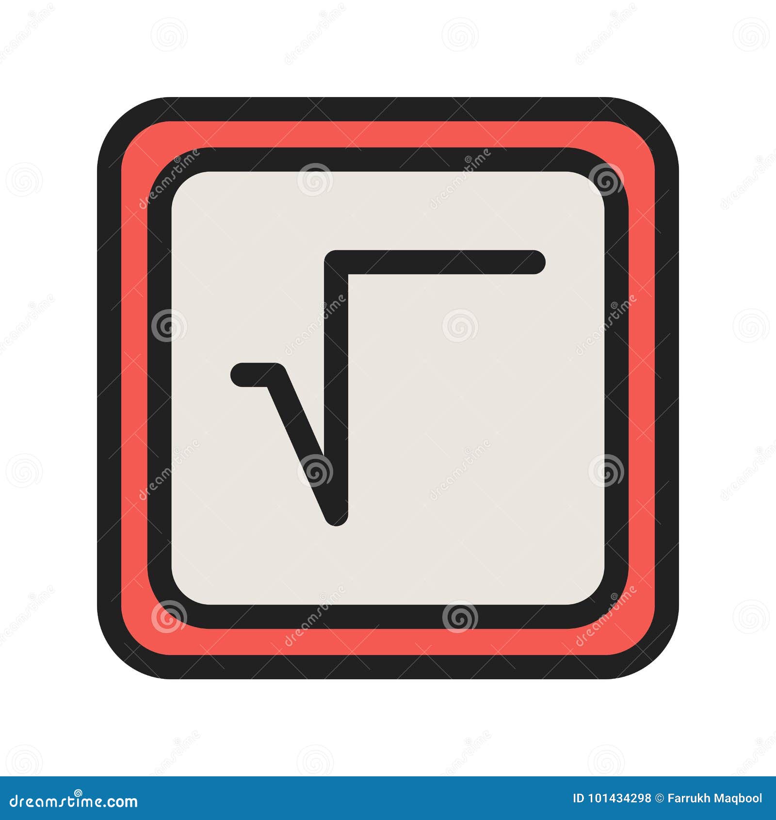 Symbole de racine carrée illustration de vecteur. Illustration du ...