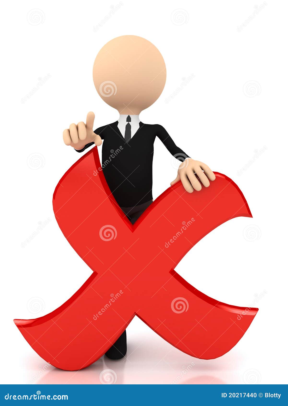 Symbole De Refus Au-dessus De Blanc Illustration Stock - Illustration ...