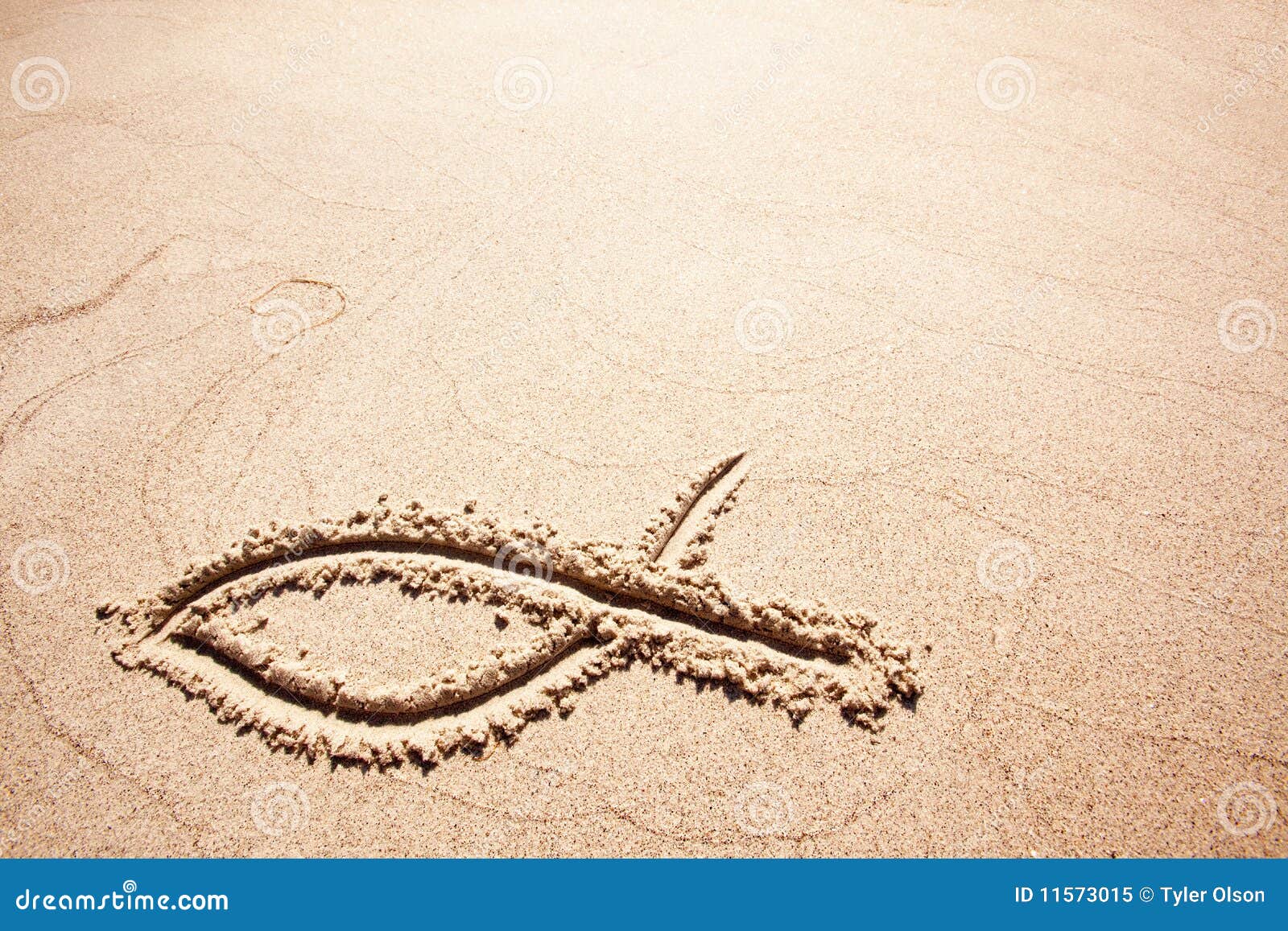 Symbole De Sable De Poissons Image stock - Image du tôt, sable: 11573015