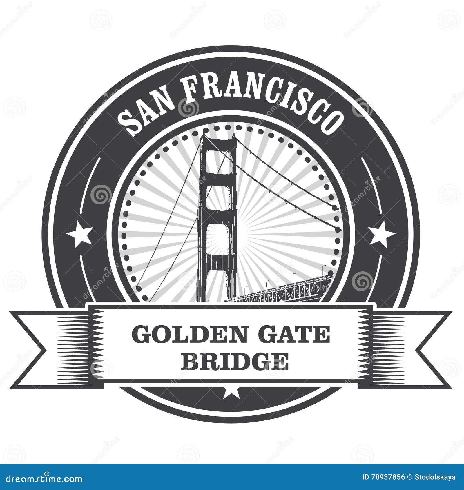 Symbole De San Francisco - Golden Gate Bridge Illustration de Vecteur ...