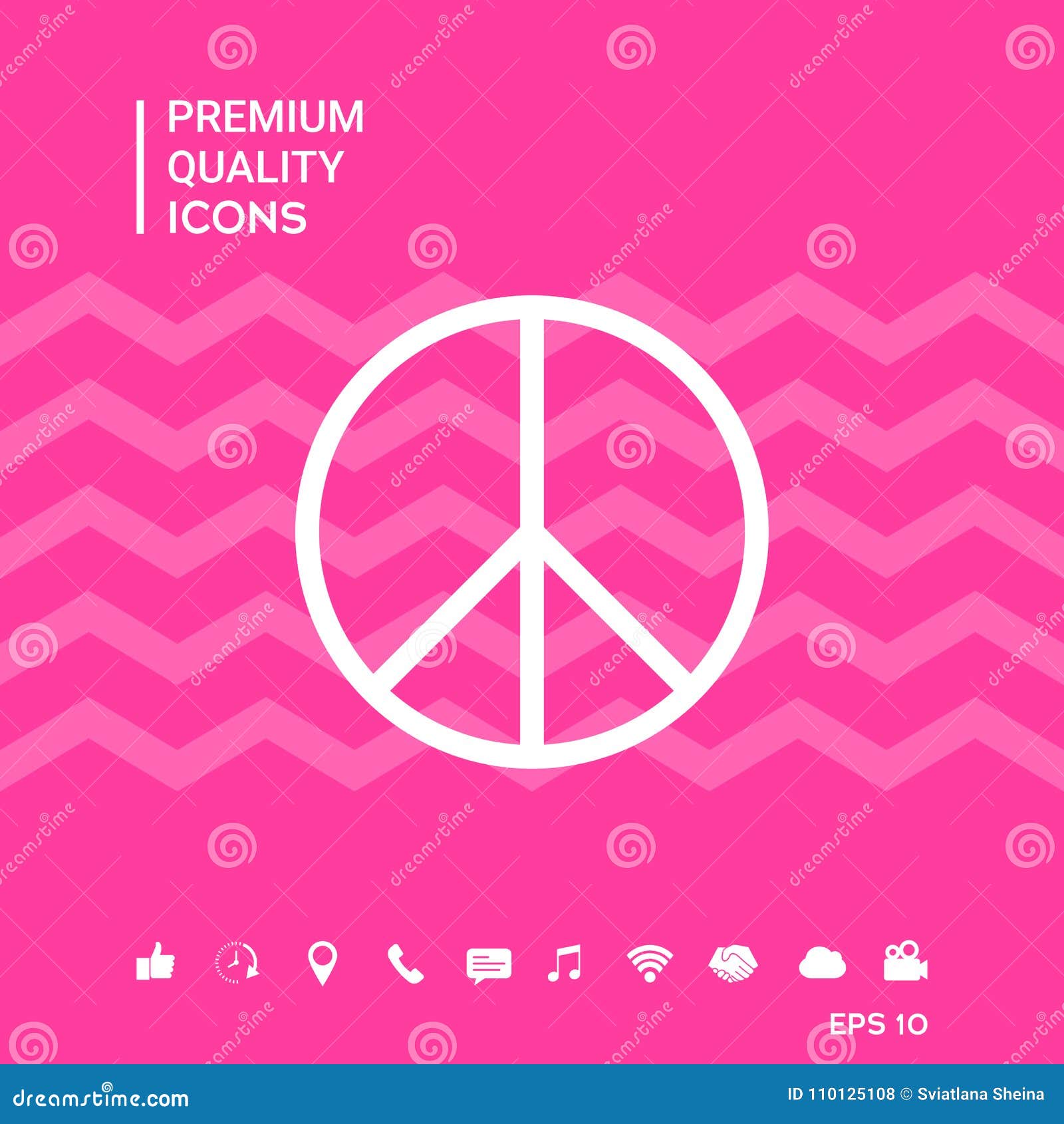 Symbole de signe de paix illustration de vecteur. Illustration du ...