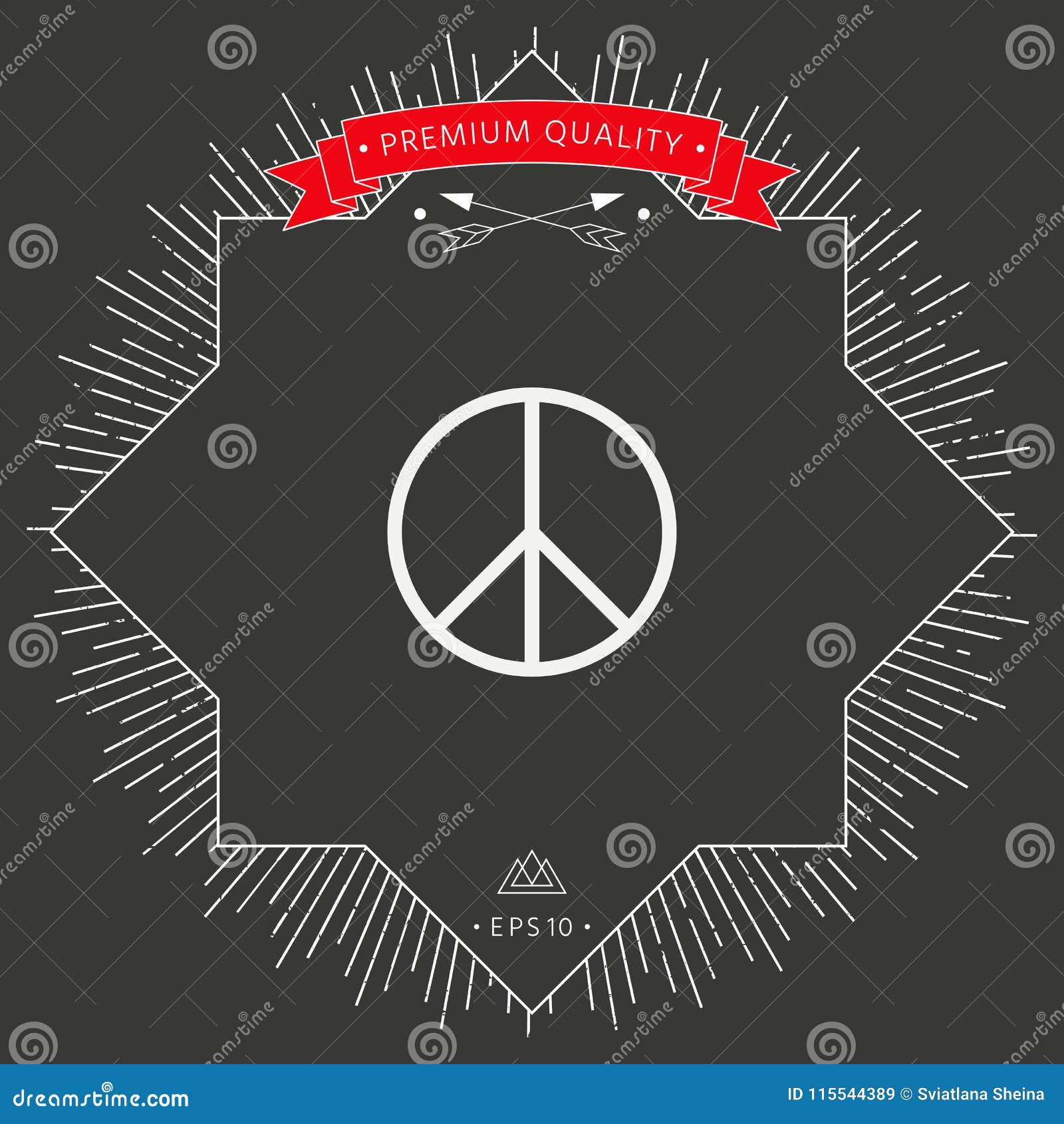 Symbole de signe de paix illustration de vecteur. Illustration du ...