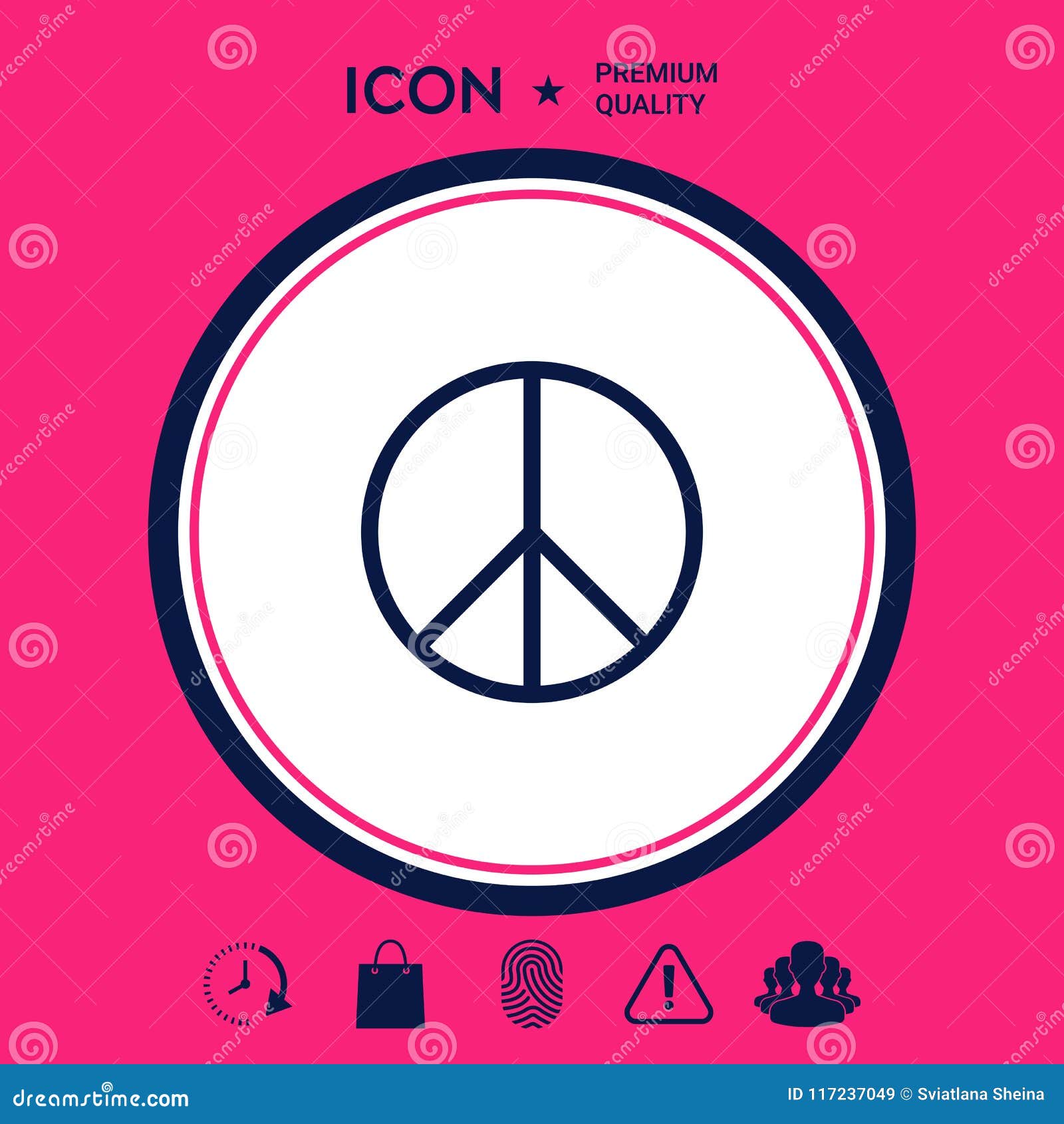 Symbole de signe de paix illustration de vecteur. Illustration du signe ...