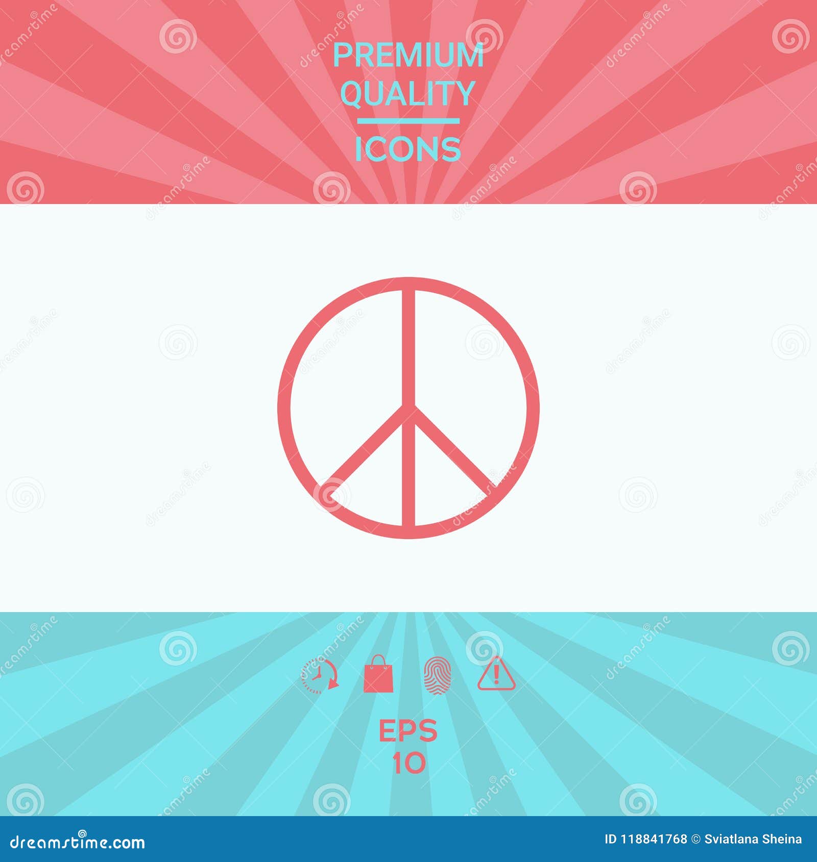 Symbole de signe de paix illustration de vecteur. Illustration du appli ...