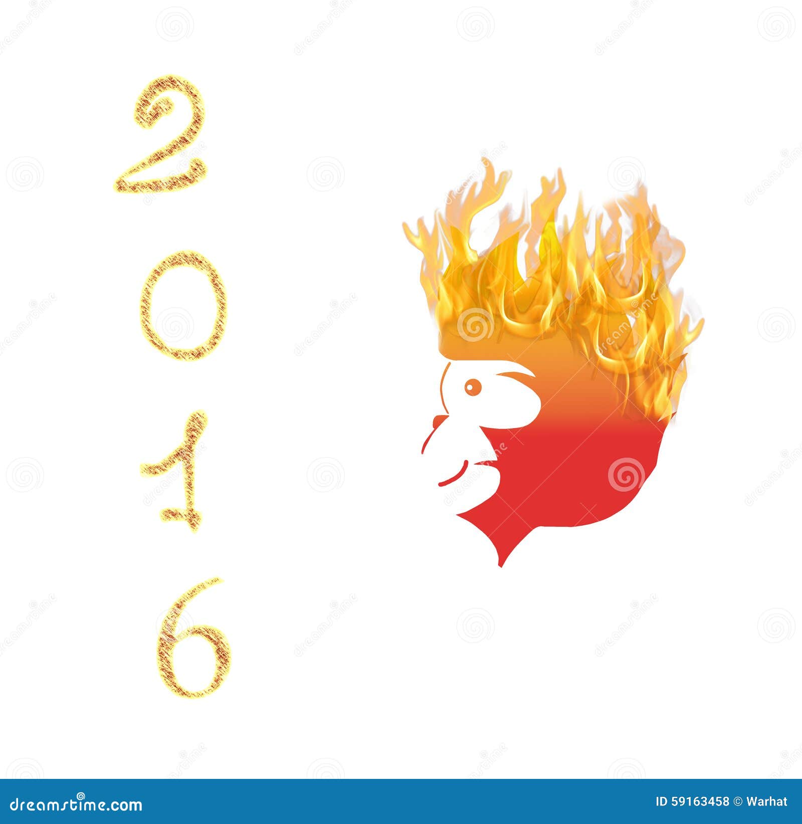 Symbole 2016 De Singe Du Feu Illustration Illustration Stock ...