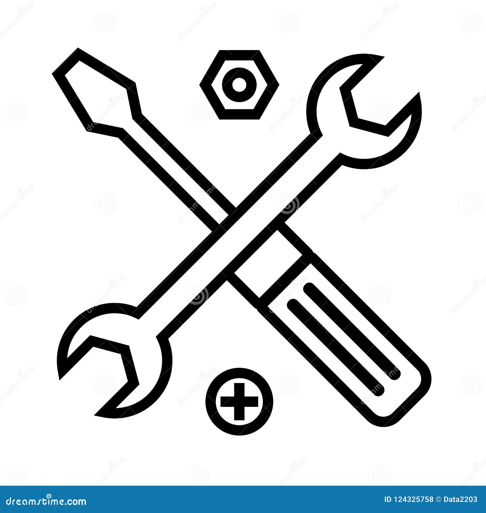 Symbole De Support Technique Icône D'ensemble D'outils Illustration de ...