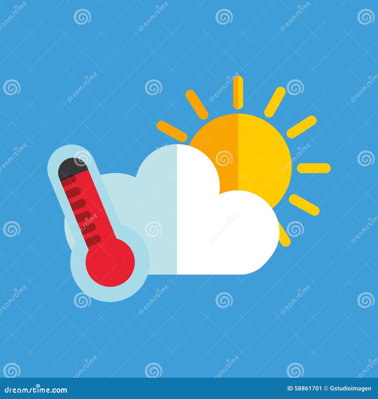 Symbole de temps illustration de vecteur. Illustration du météorologie ...