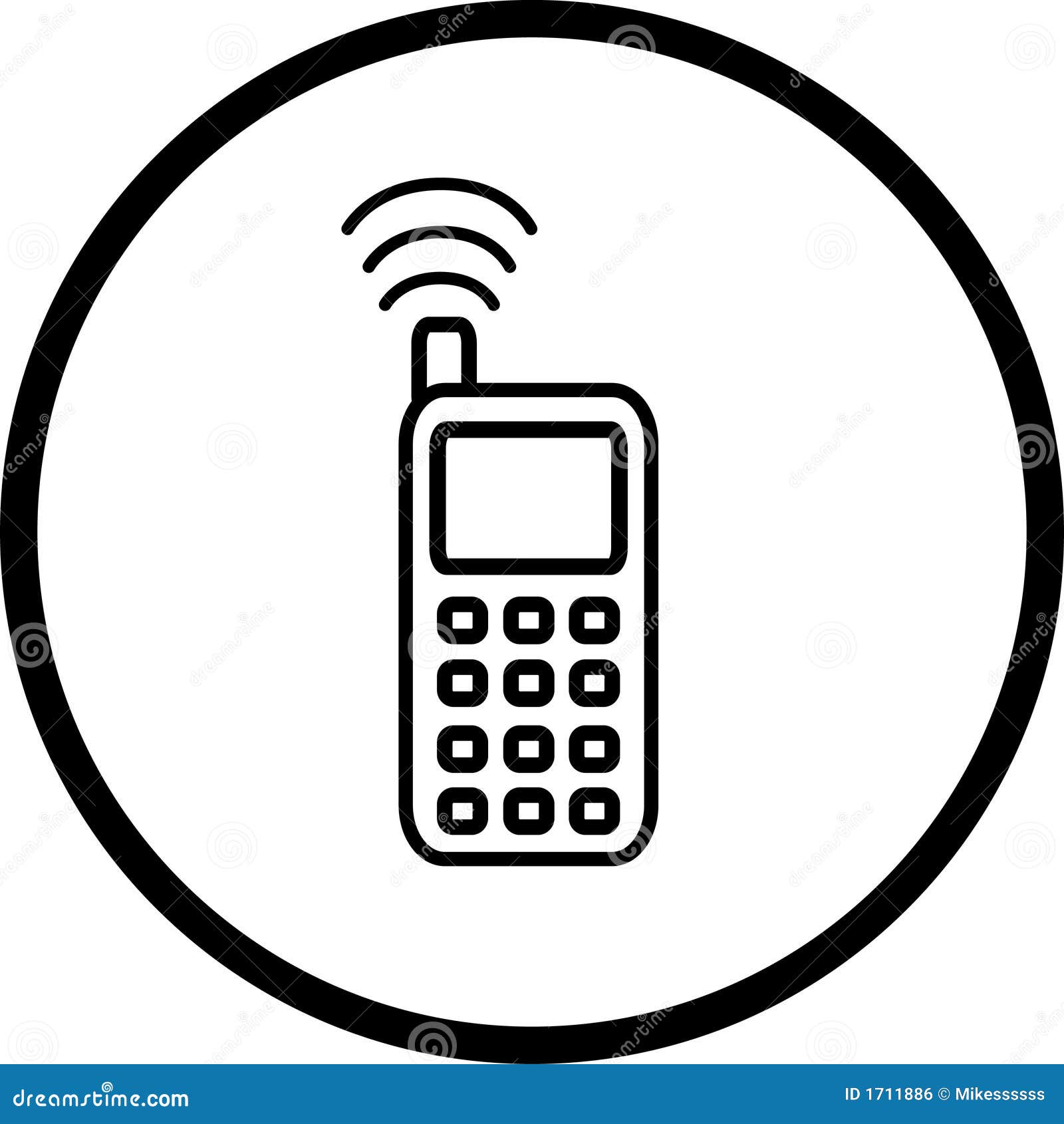 Symbole De Téléphone Portable Image libre de droits - Image: 1711886