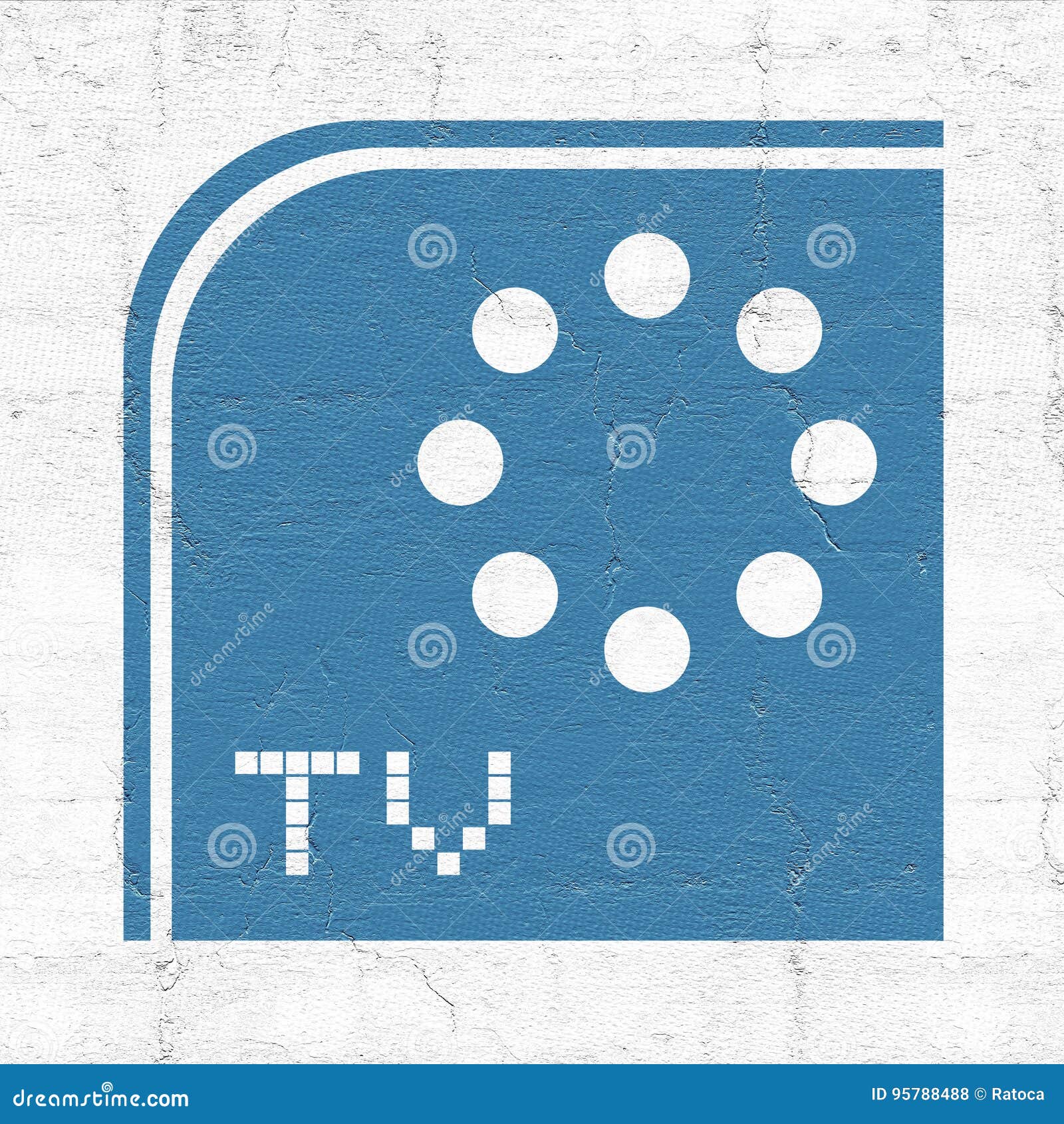 Symbole de TV illustration stock. Illustration du medias - 95788488