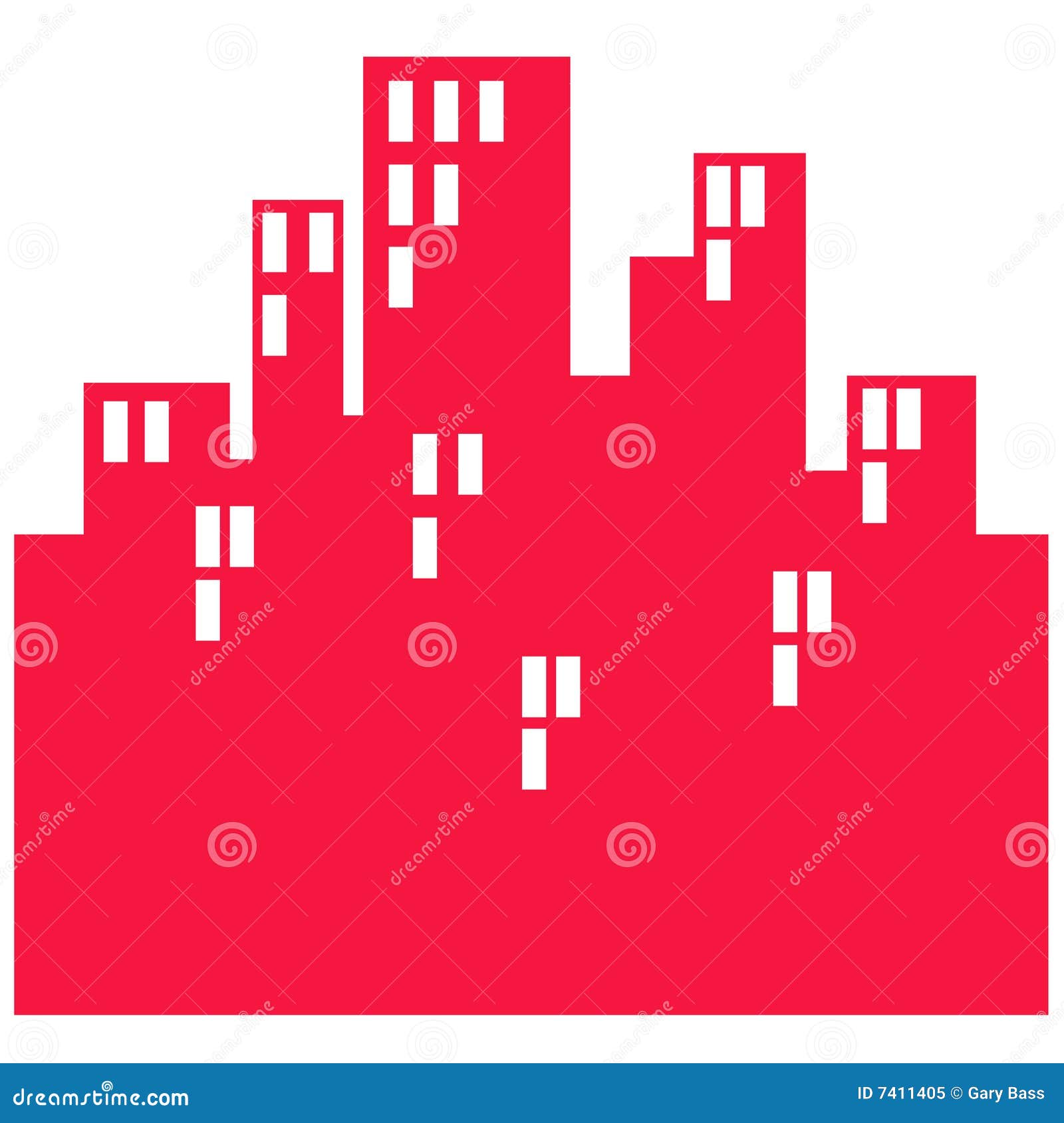 Symbole de ville illustration stock. Illustration du fond - 7411405