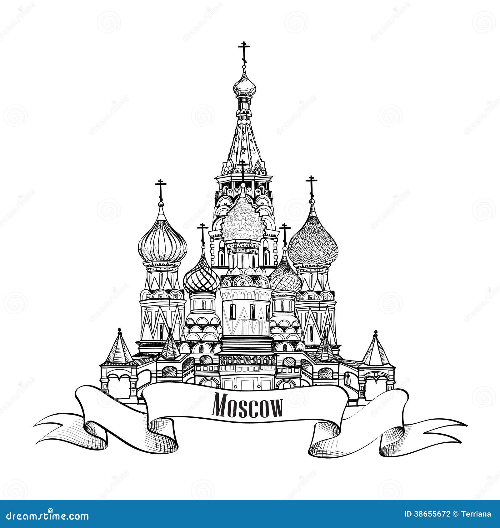 Symbole de ville de Moscou illustration de vecteur. Illustration du ...