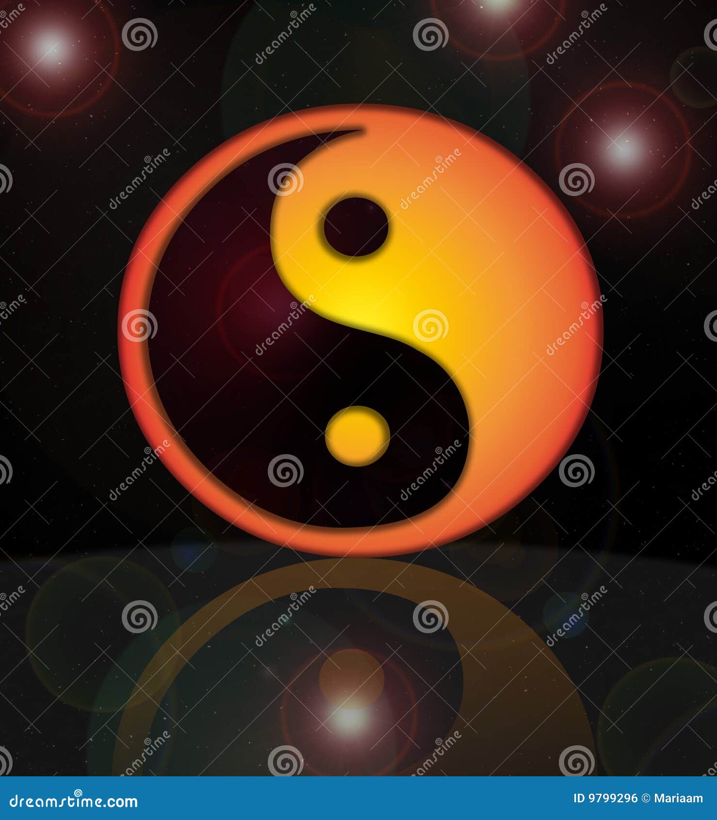 Symbole de Ying et de Yang illustration stock. Illustration du opposé ...