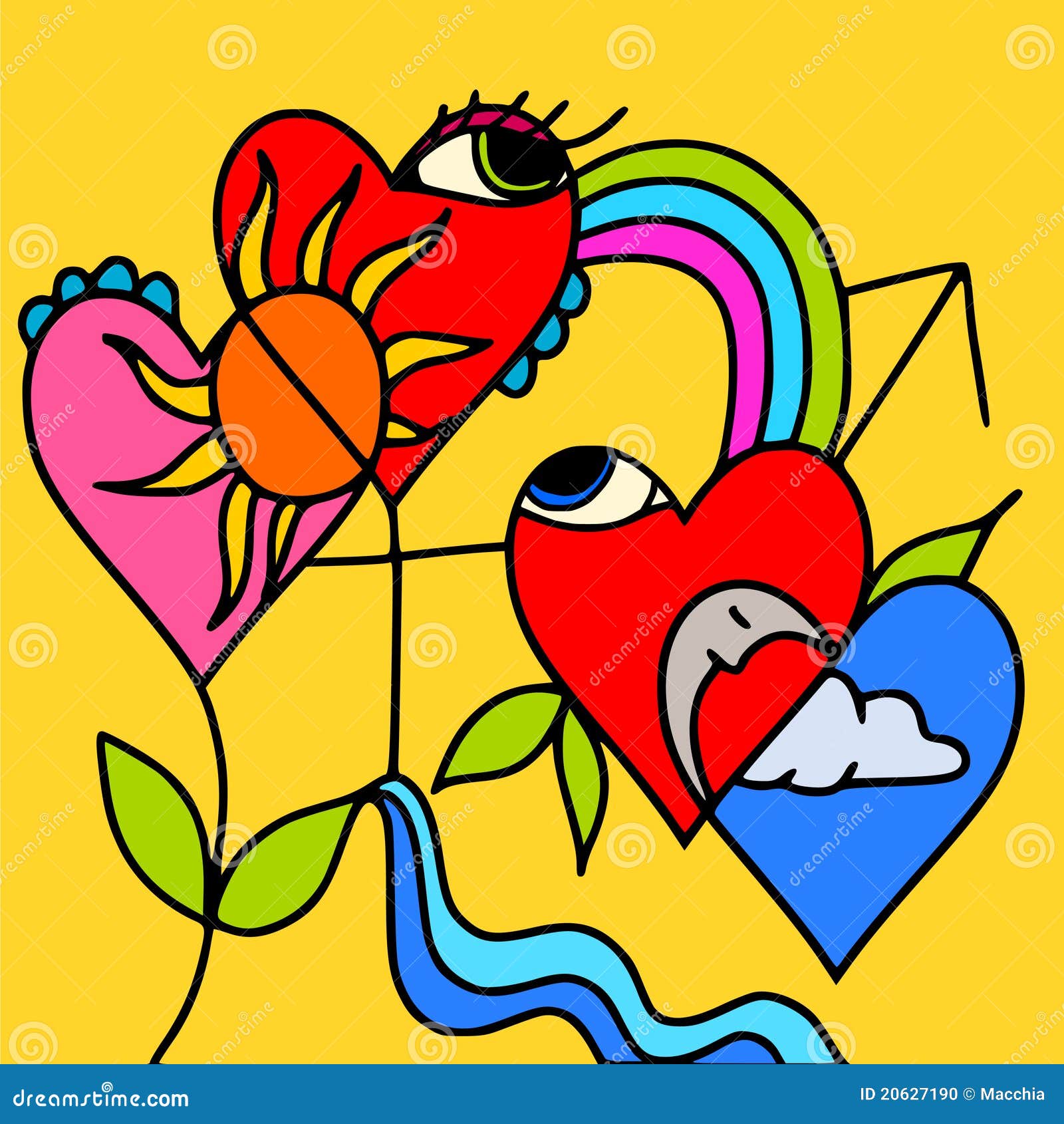 Symbole der Liebe vektor abbildung. Illustration von symbole - 20627190