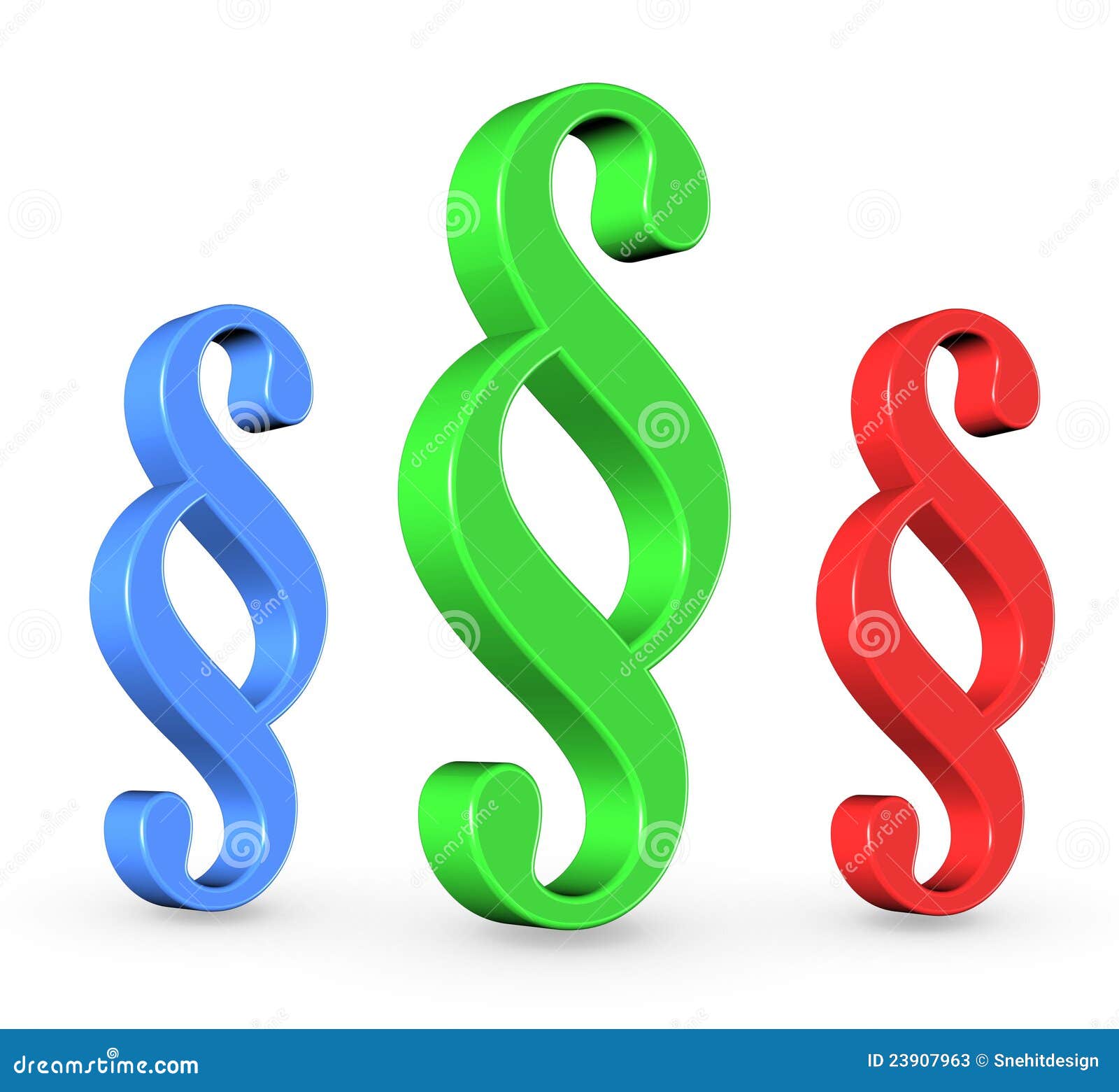 Symbole des Paragraphen 3D stock abbildung. Illustration von symbol ...