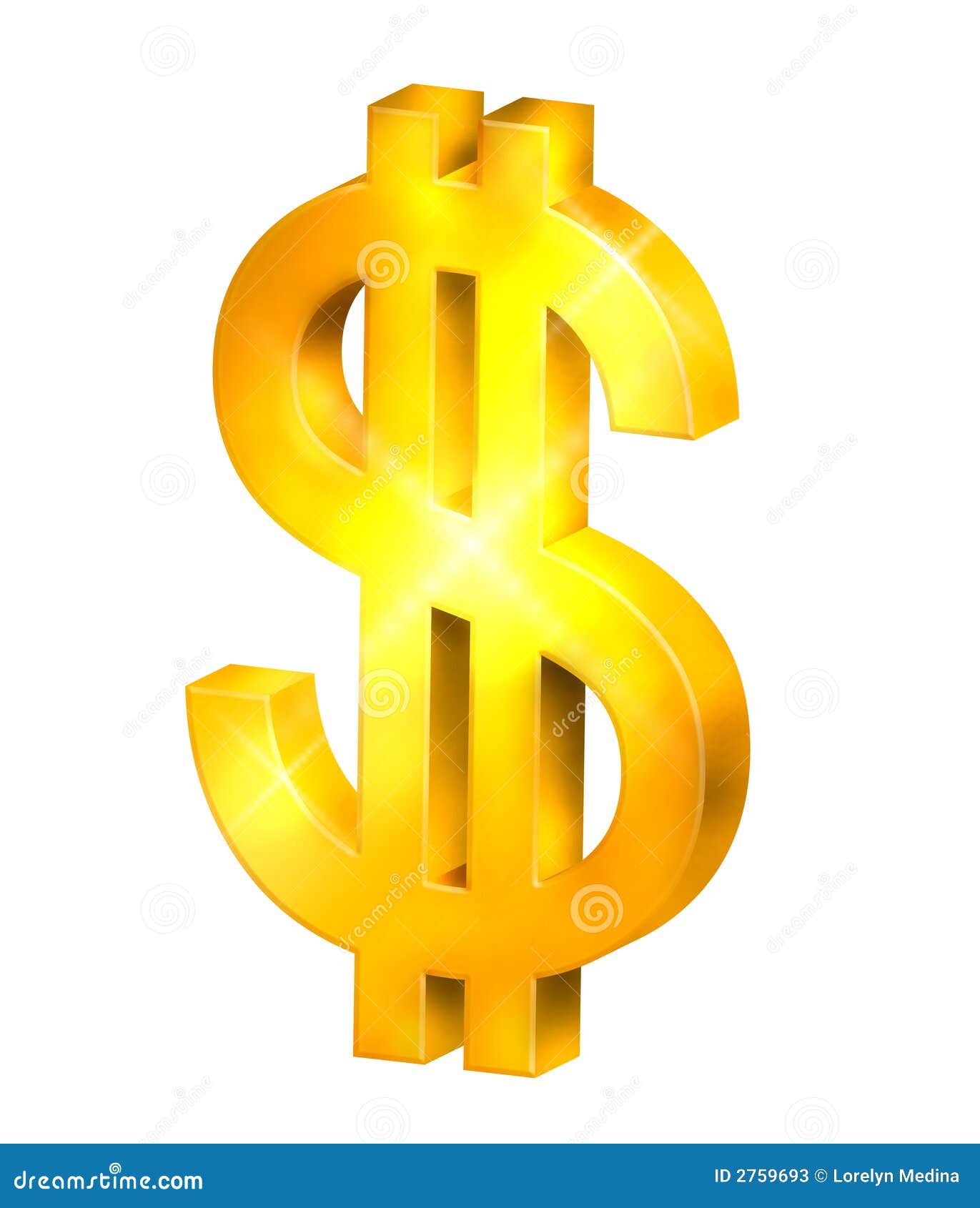 Symbole dollar illustration stock. Illustration du gold - 2759693