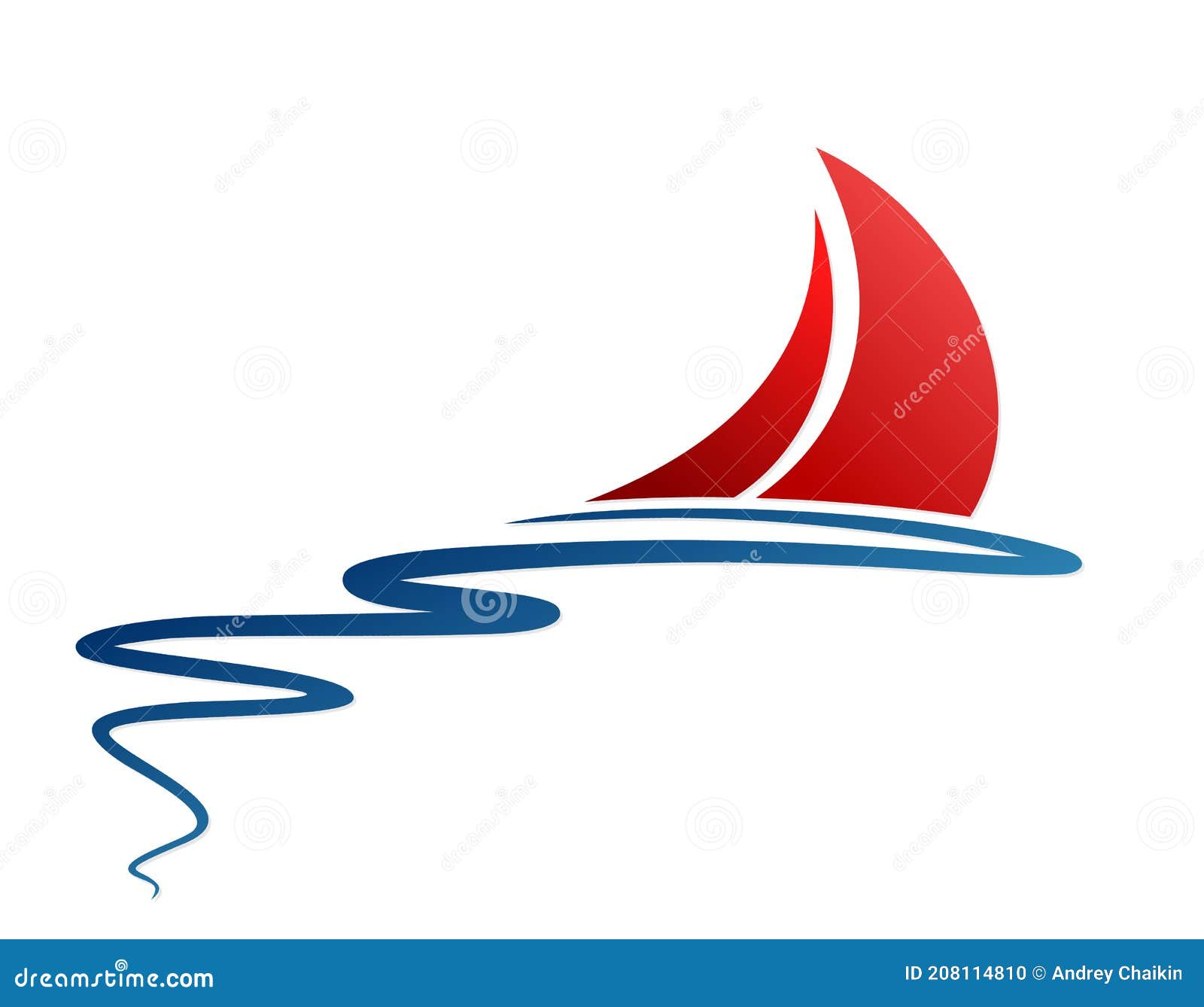 Symbole Du Bateau De Navigation En Mer. Illustration de Vecteur ...