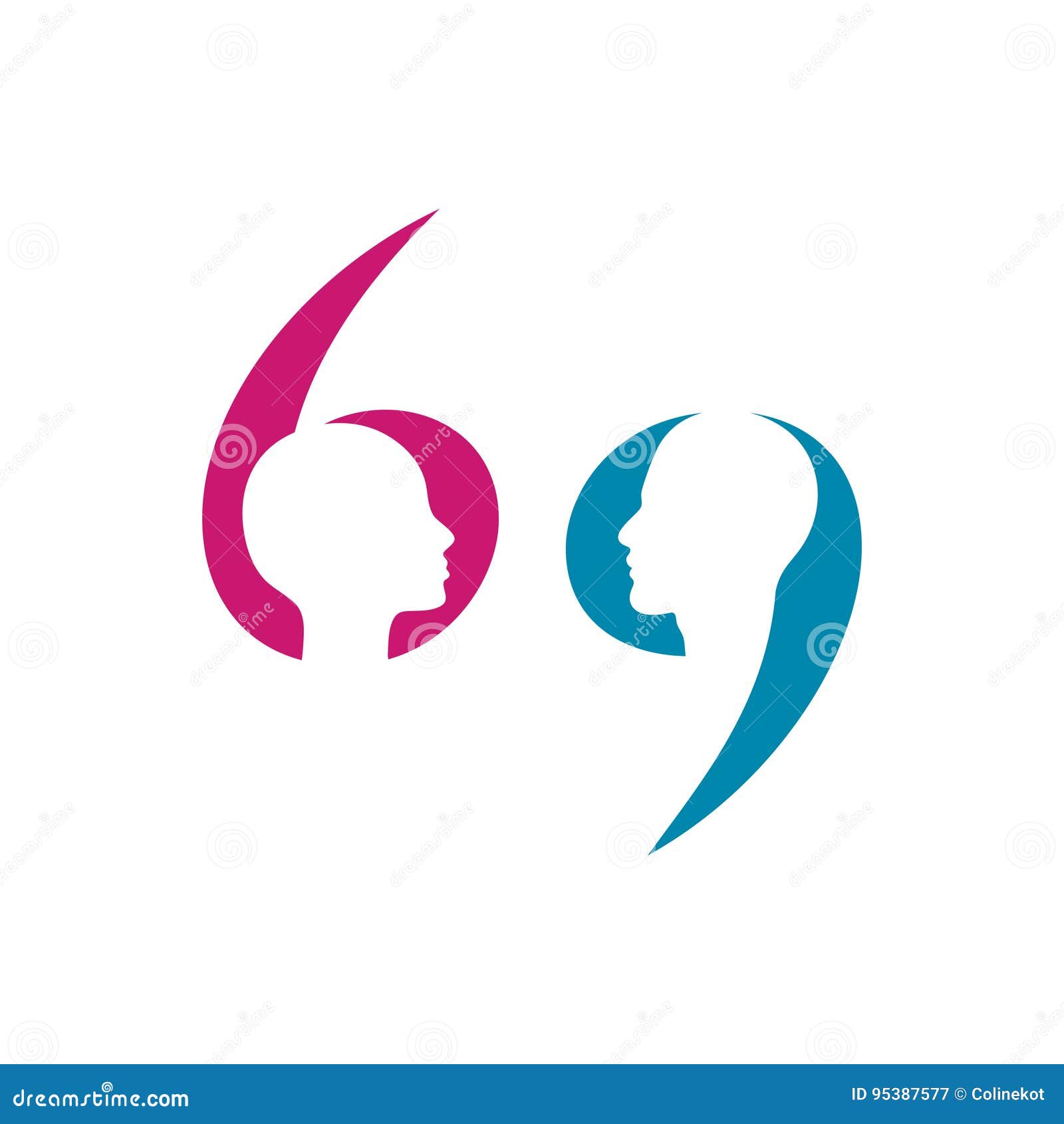 Symbole Du Genre 69 De Vecteur Illustration de Vecteur - Illustration ...