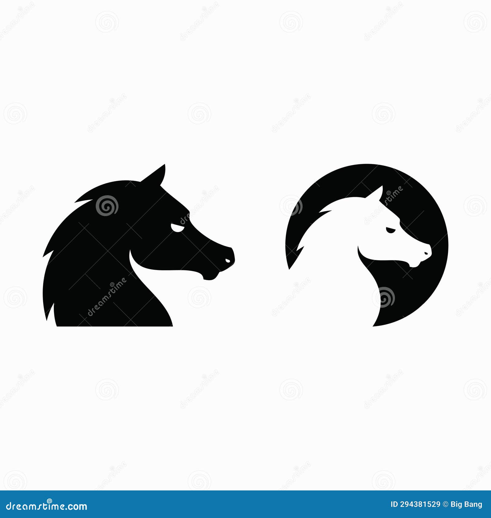 Symbole Du Logo Du Cheval Abstrait Dessin Vectoriel Illustration de ...