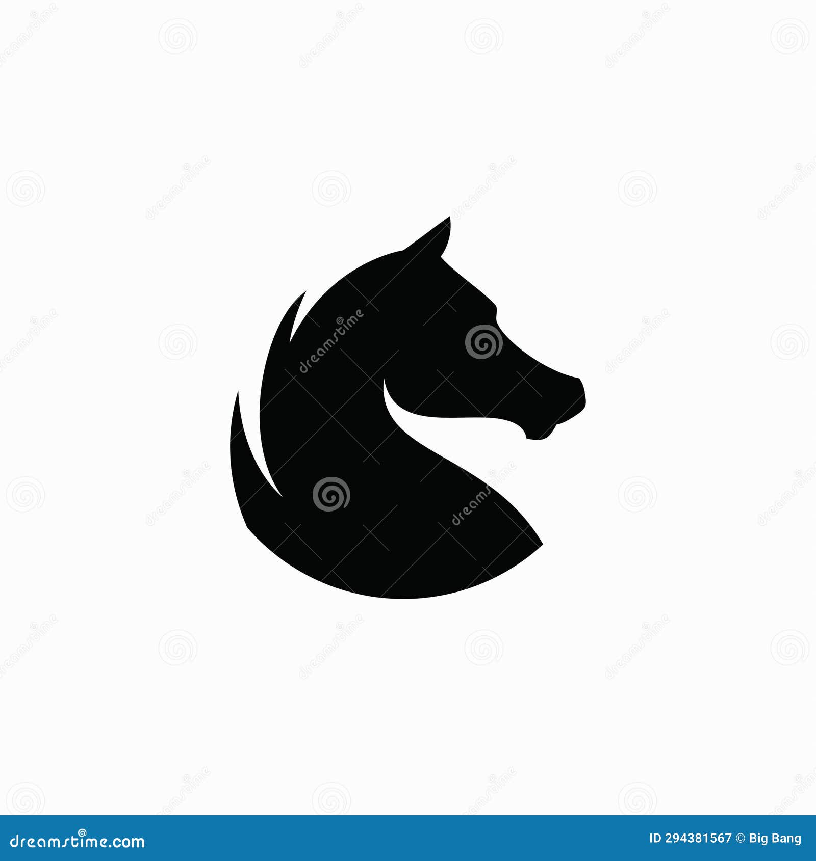 Symbole Du Logo Du Cheval Abstrait Dessin Vectoriel Illustration de ...