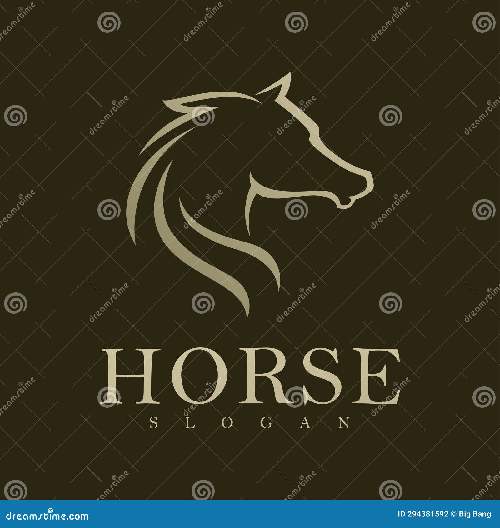 Symbole Du Logo Du Cheval Abstrait Dessin Vectoriel Illustration de ...