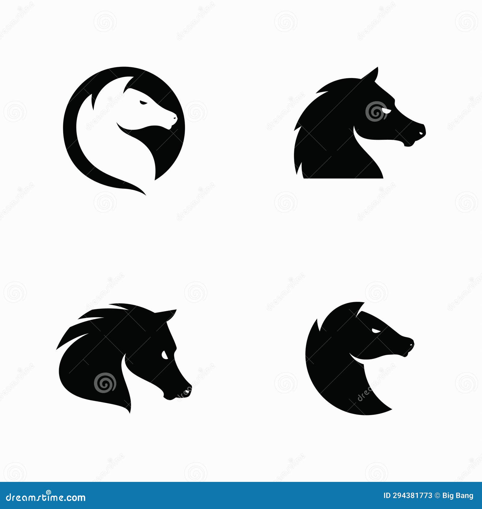 Symbole Du Logo Du Cheval Abstrait Dessin Vectoriel Illustration de ...