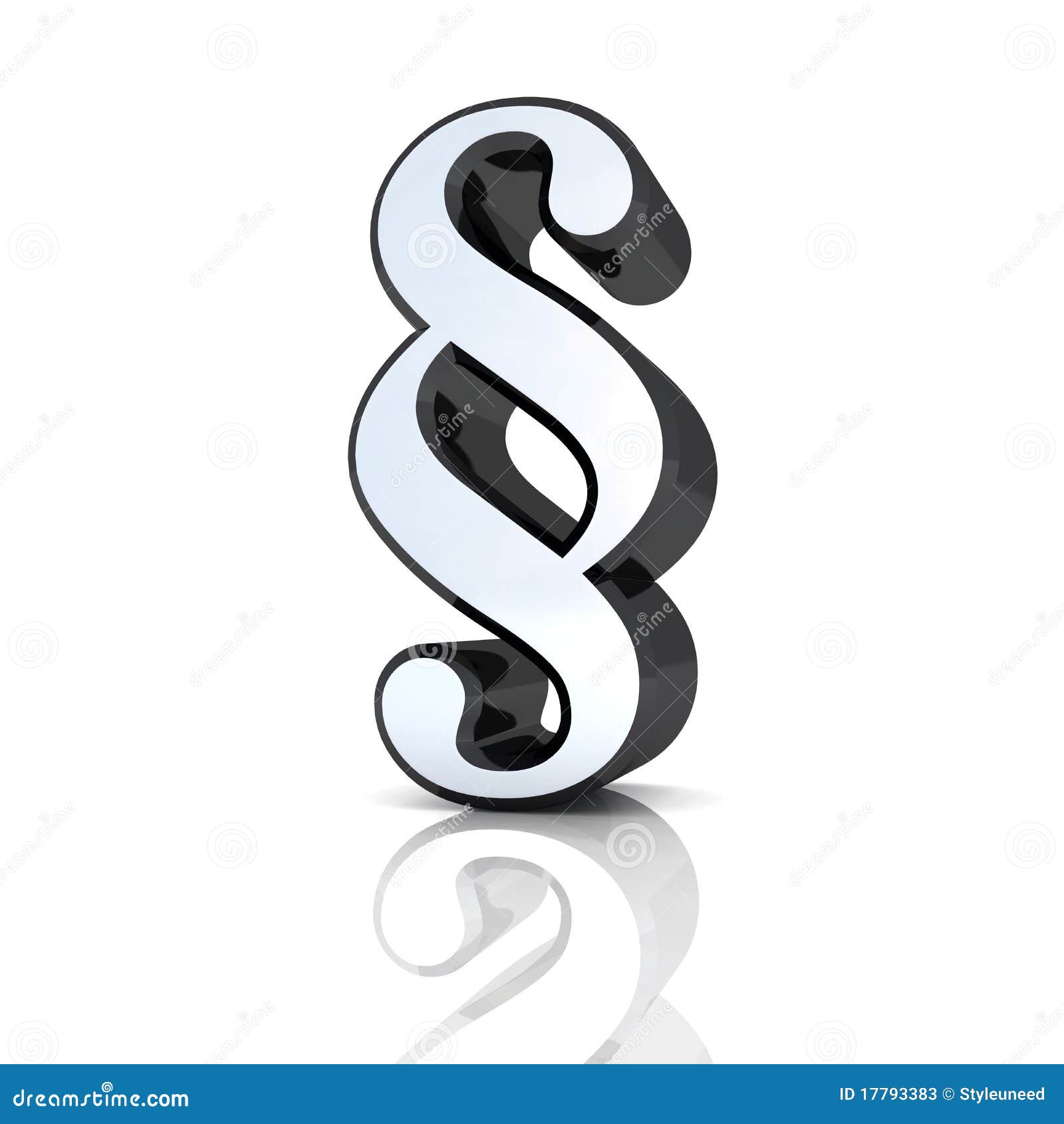 Symbole Du Paragraphe 3D - Noir Argenté Illustration Stock ...