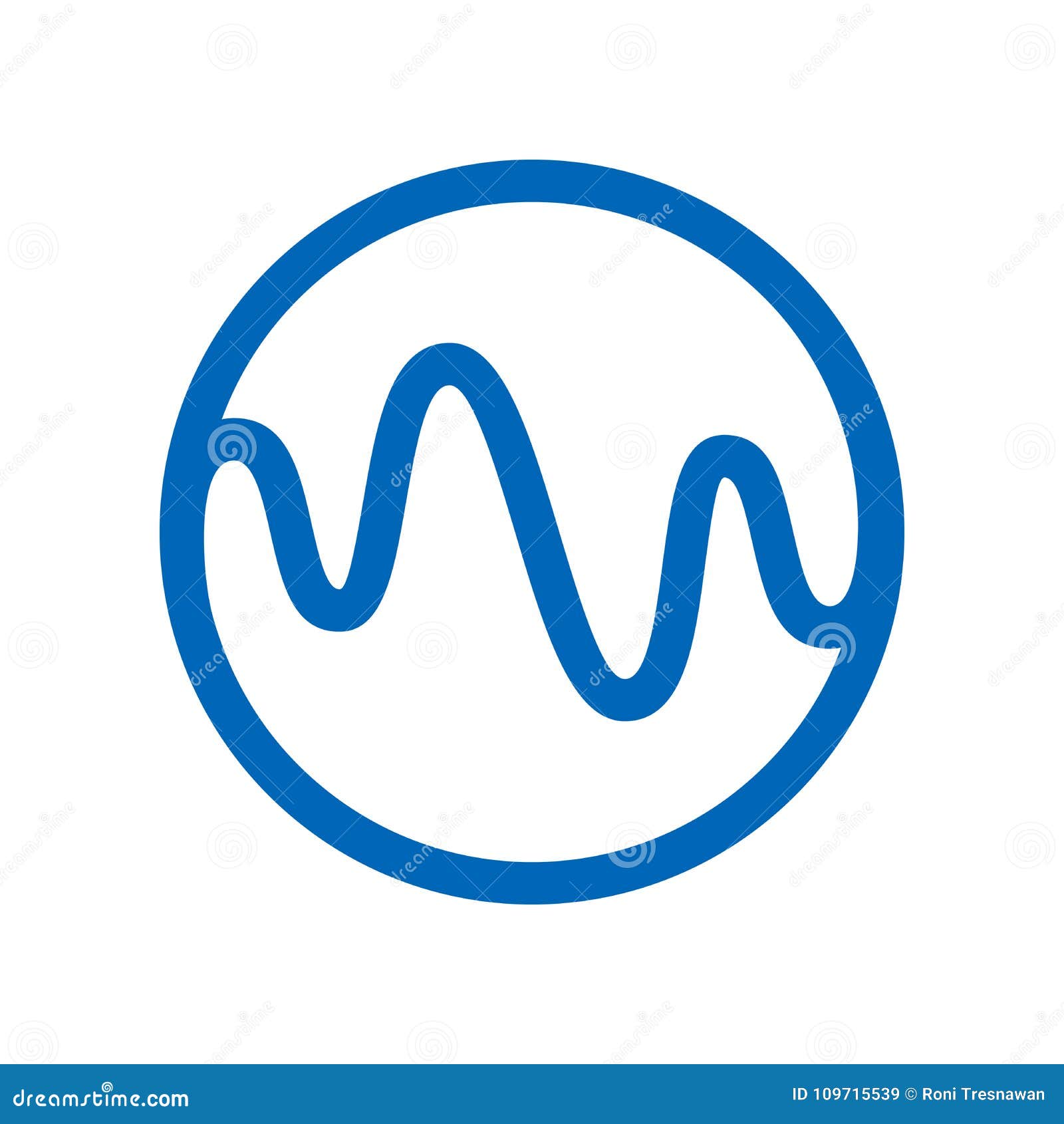 Symbole Dynamique De Cercle De Vague De Boucle Illustration de Vecteur ...