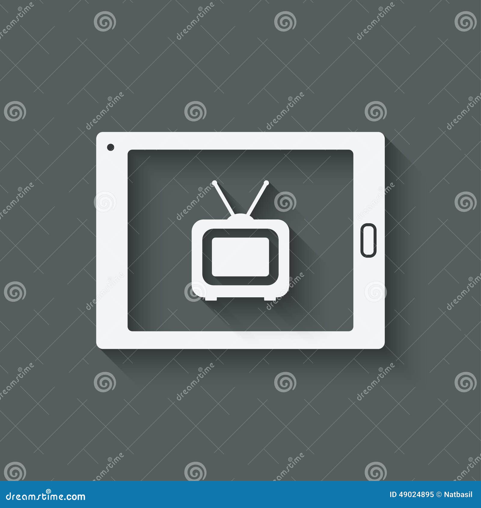 Symbole en ligne de TV illustration de vecteur. Illustration du ...
