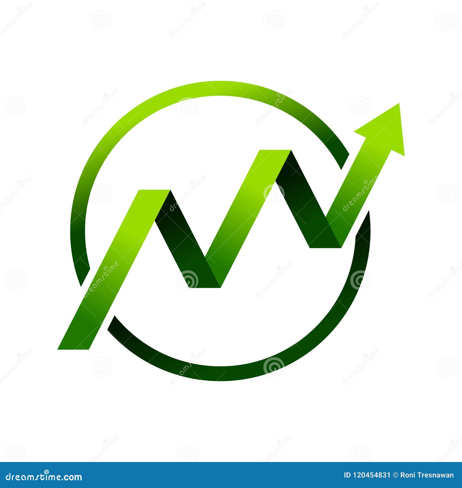 Symbole Financier Logo Design De Vert De Cercle De Croissance ...