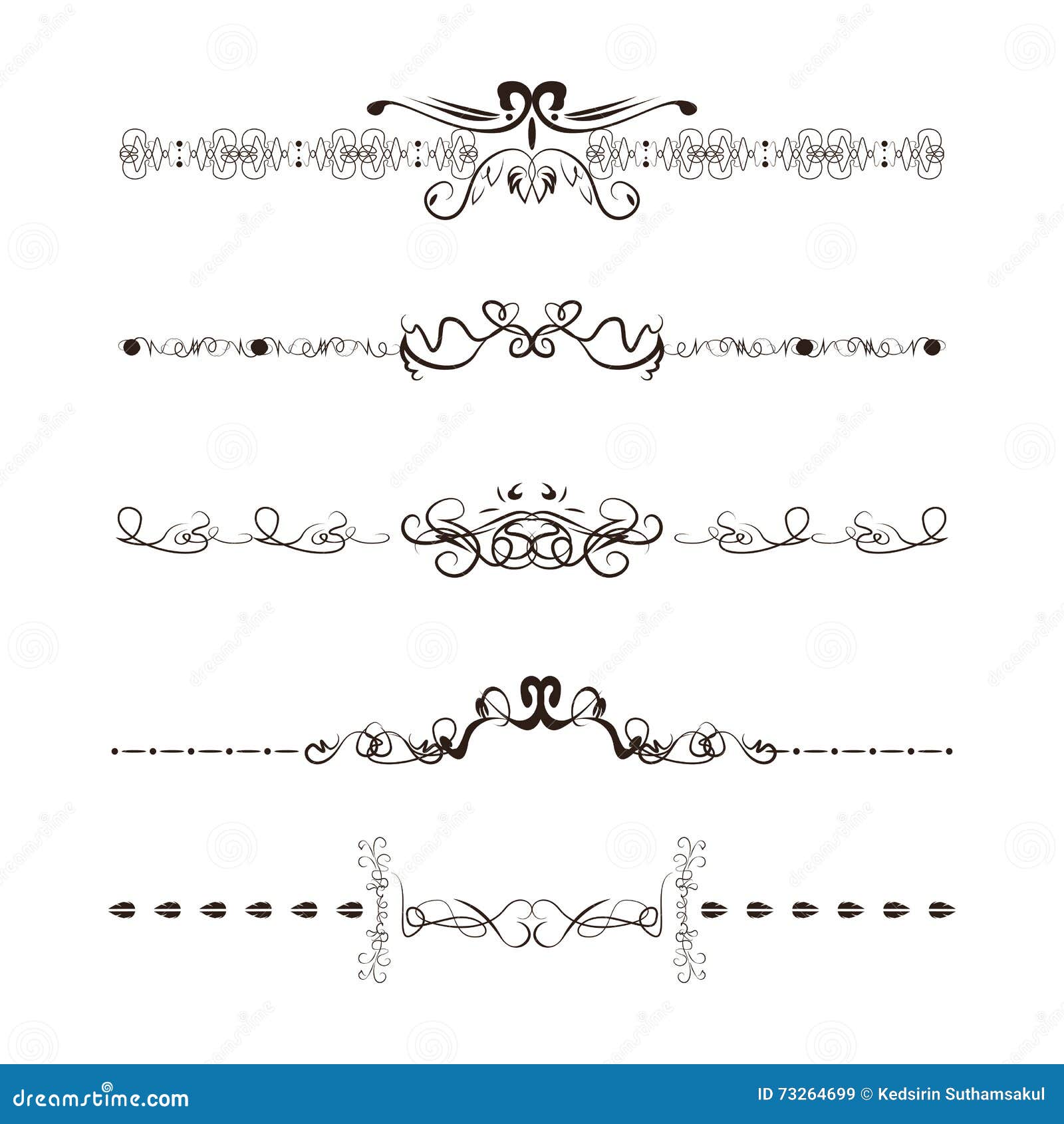 Symbole Graphique à Traits Remous De Calligraphie Conçoit L'ensemble De ...