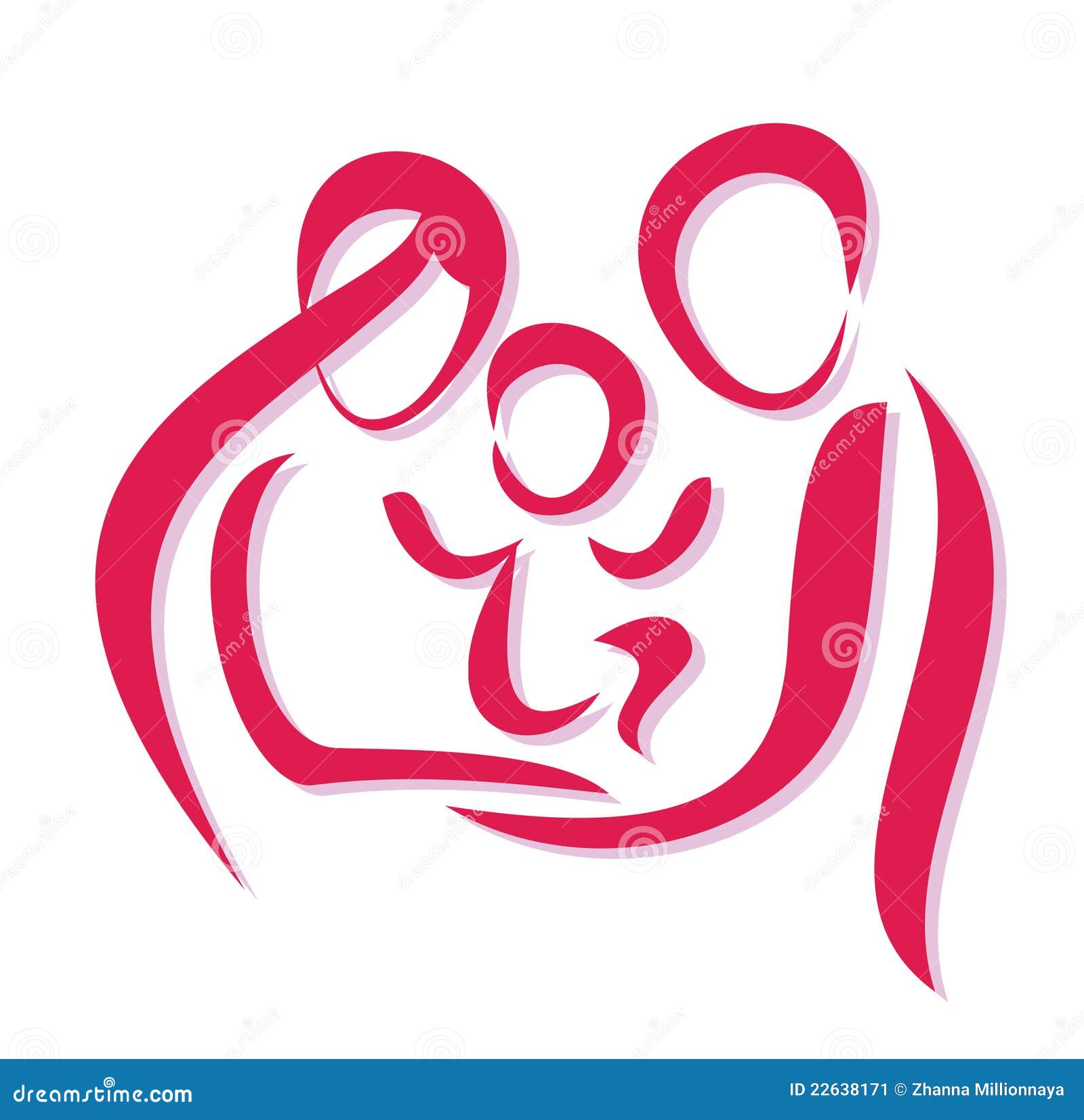 Symbole heureux de famille illustration de vecteur. Illustration du ...